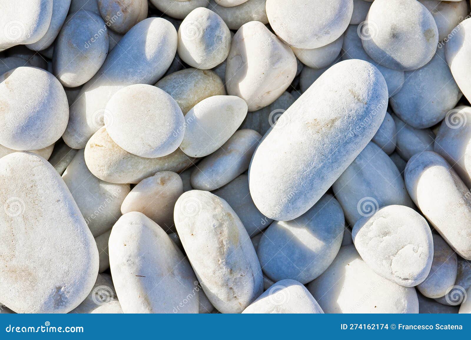 White and Gray Stones Softly Rounded and Washed from Sea Water Stock ...