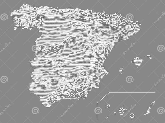 Relief Map of Spain stock vector. Illustration of county - 177118519