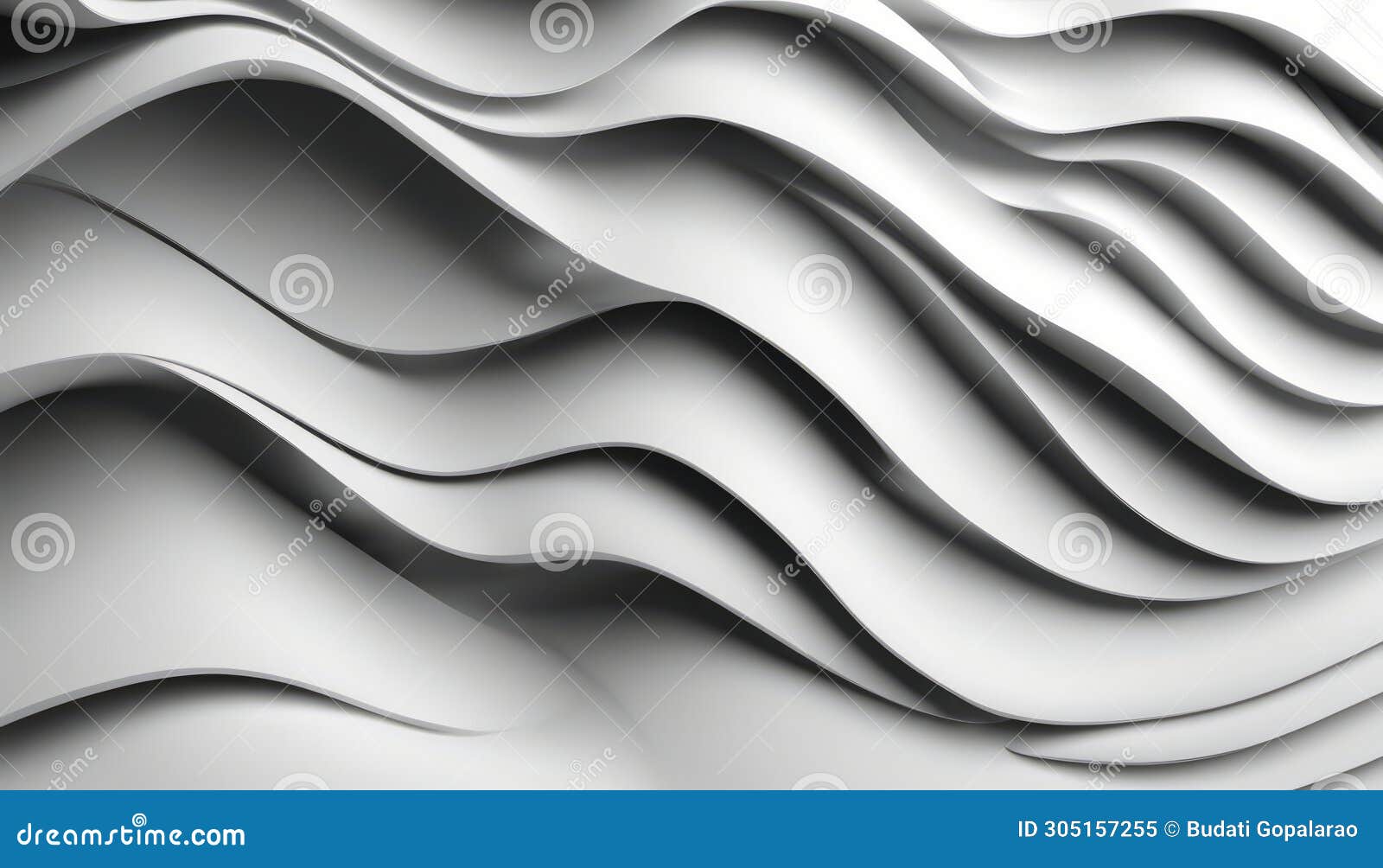 A White and Gray Wave Design on a Wall Stock Illustration ...
