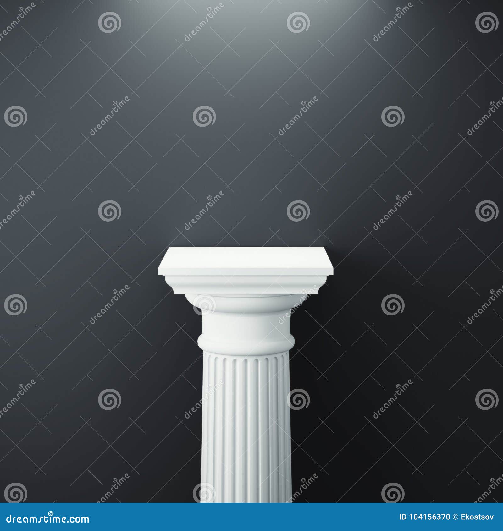 White Greek Column. 3d Rendering Stock Illustration - Illustration of ...