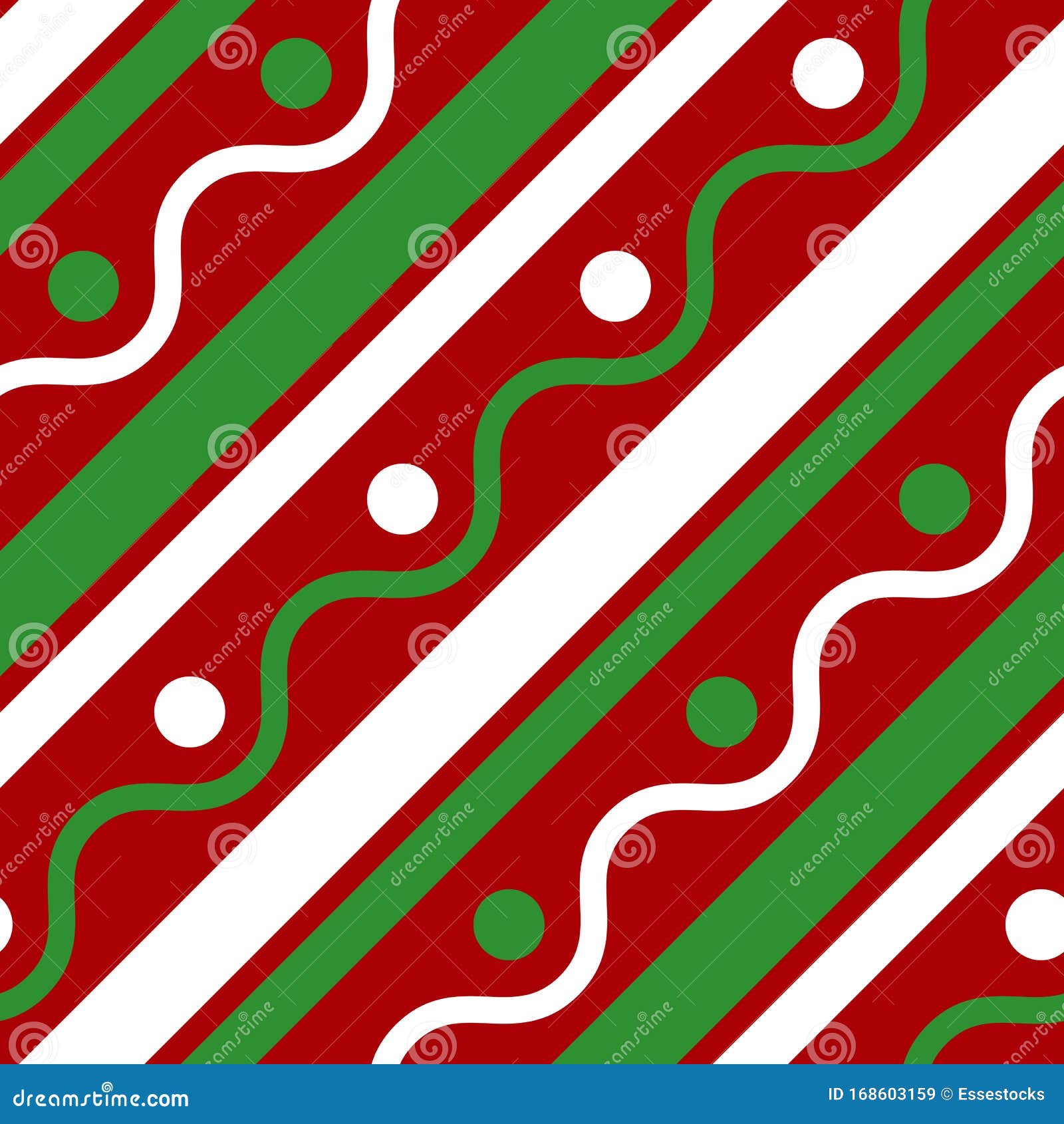 White Green Red Circle Line Seamles Pattern Vector Stock Vector ...