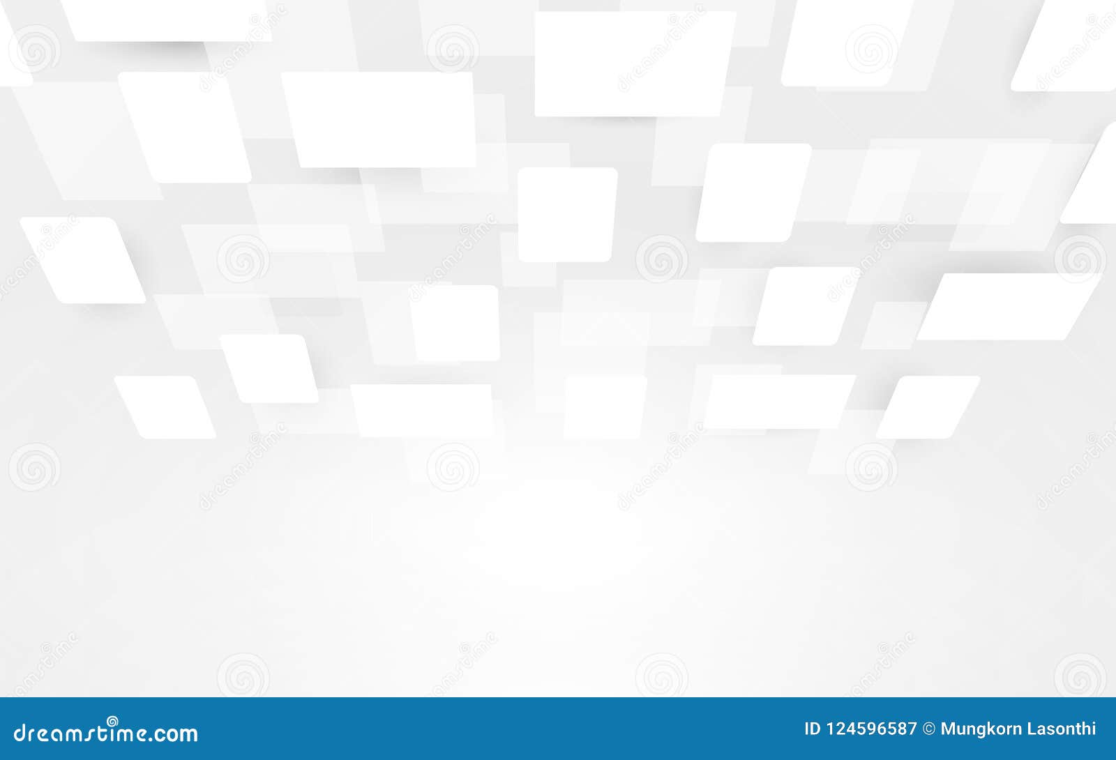 White and Grey Abstract Rectangles Perspective Background Stock Vector ...