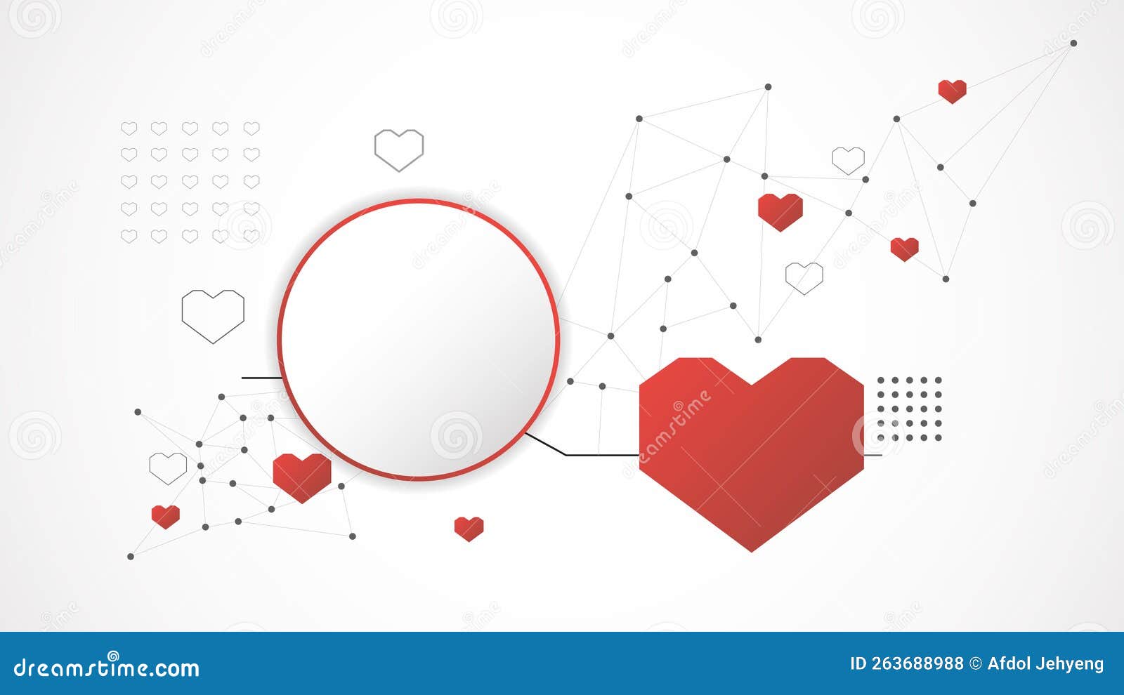 White Grey Circle Technology Heart Background Abstract. Technology with ...