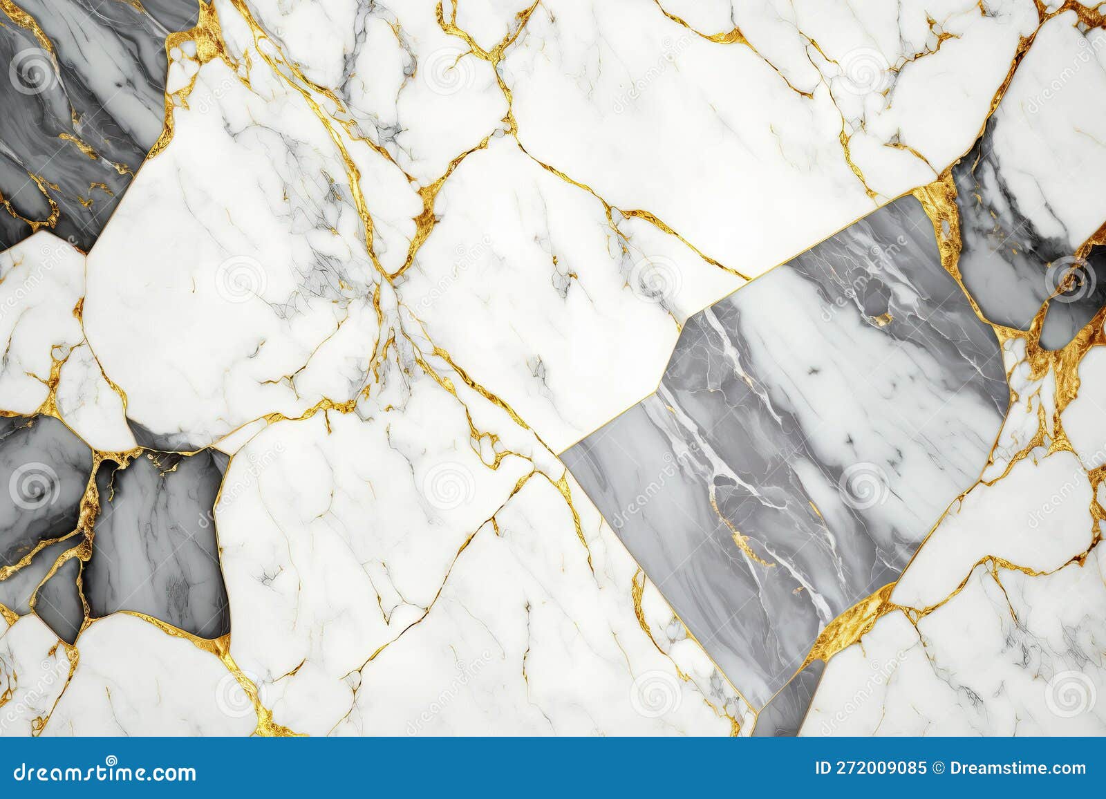 White And Grey Stone Tile With A Natural Golden Calacatta Marble ...