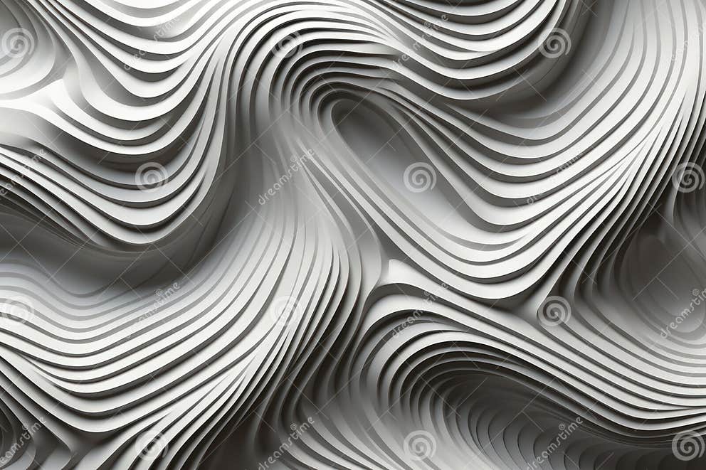 A White and Grey Wavy Pattern Stock Illustration - Illustration of wavy ...