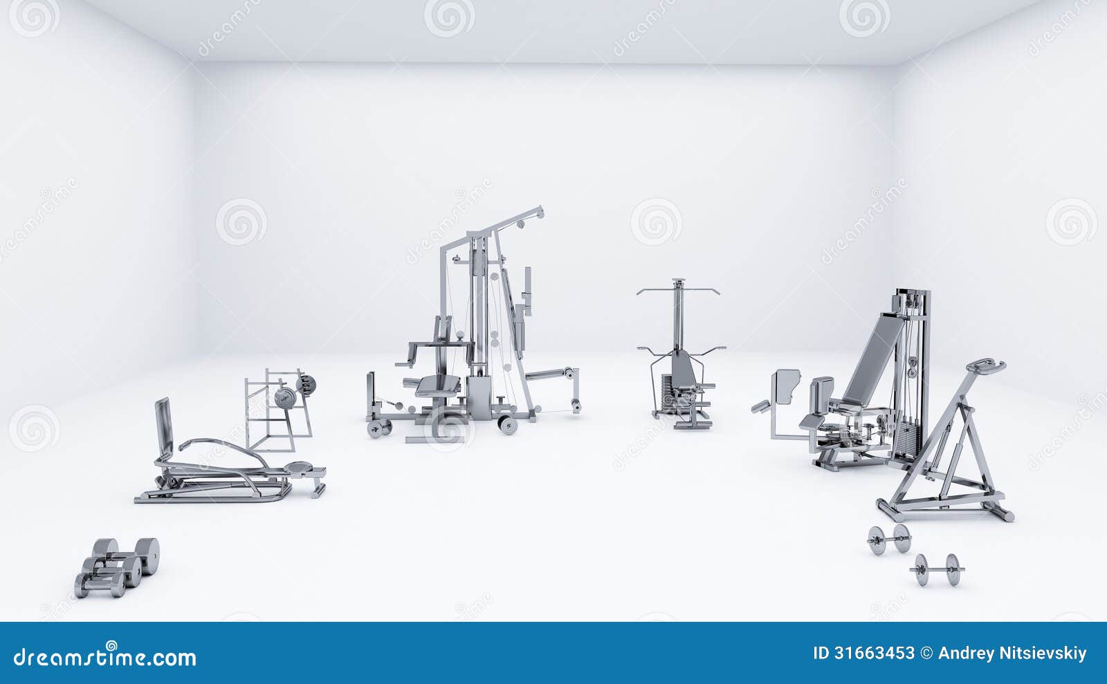 White Gym stock illustration. Illustration of fitness - 31663453