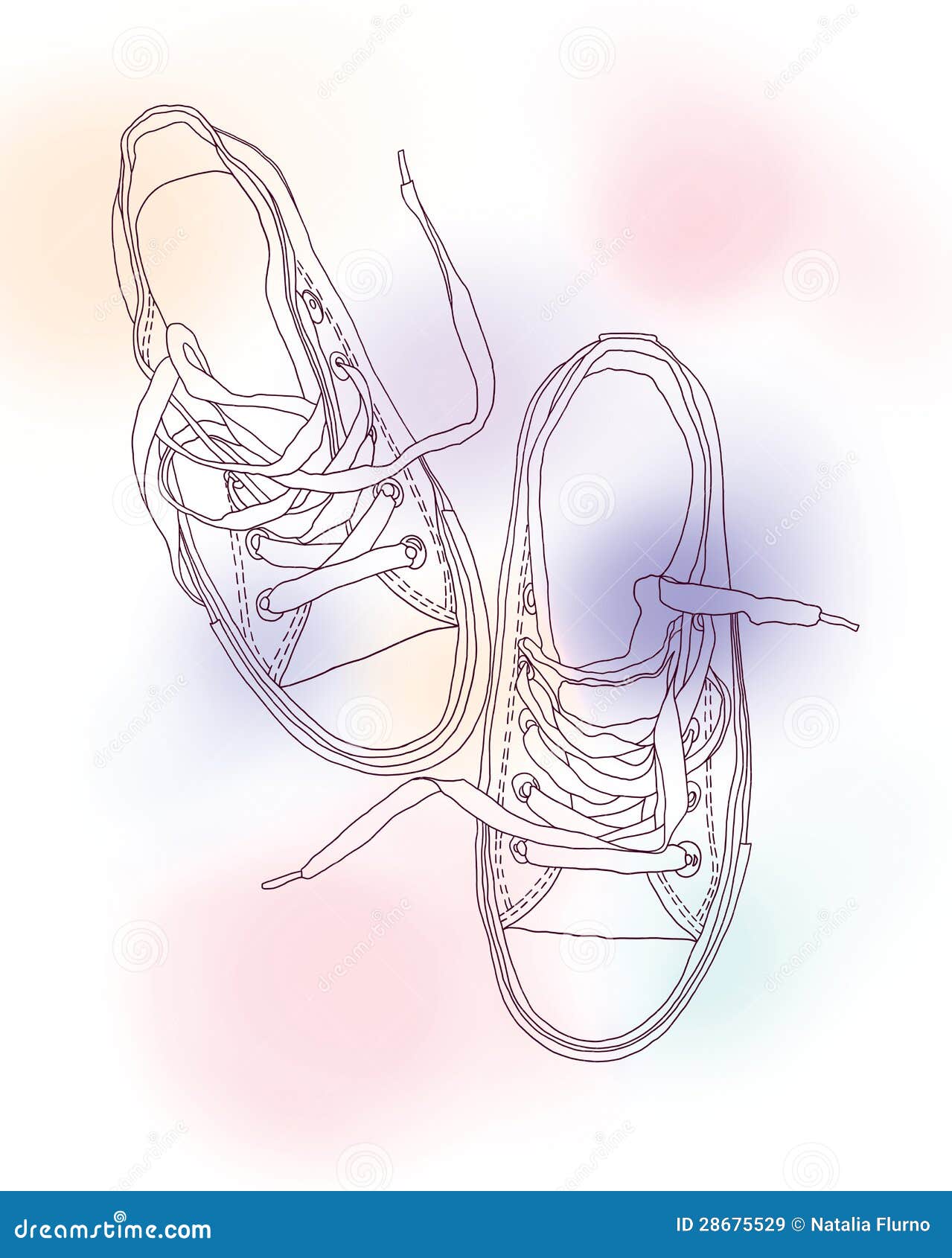 White gym shoes. stock illustration. Illustration of gentle - 28675529