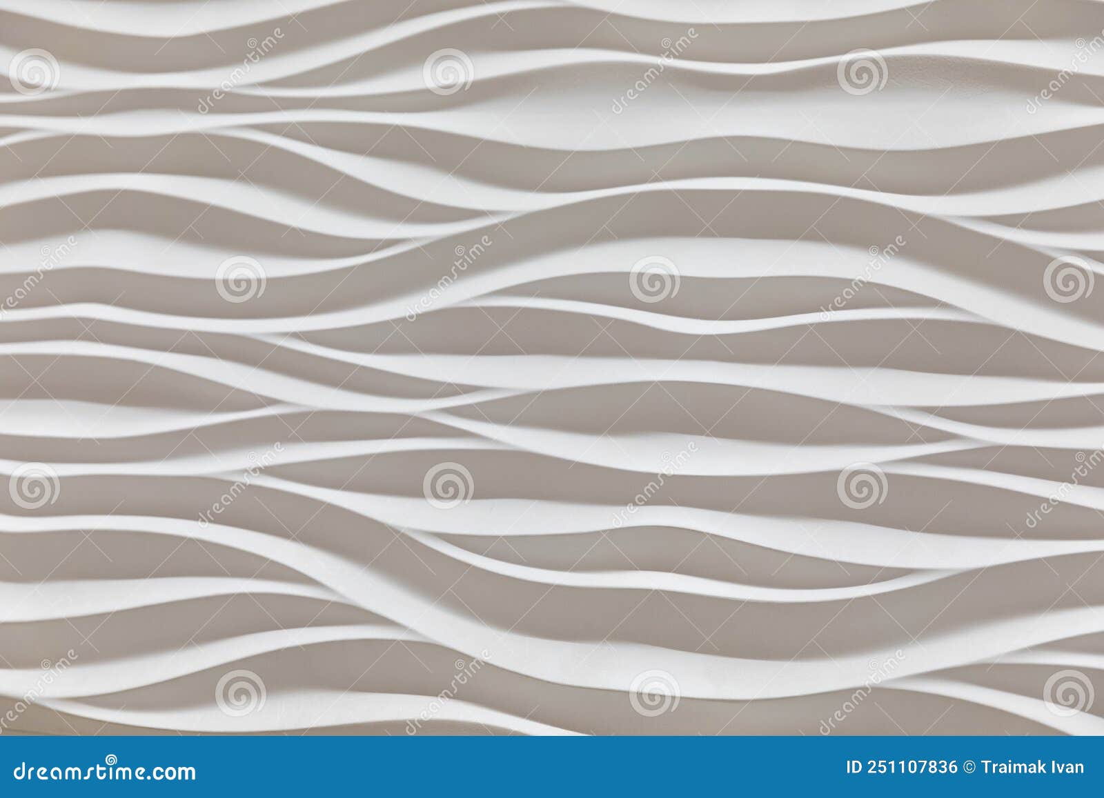 White Gypsum Panel Decorative Wave Effect Stock Photo - Image of ...