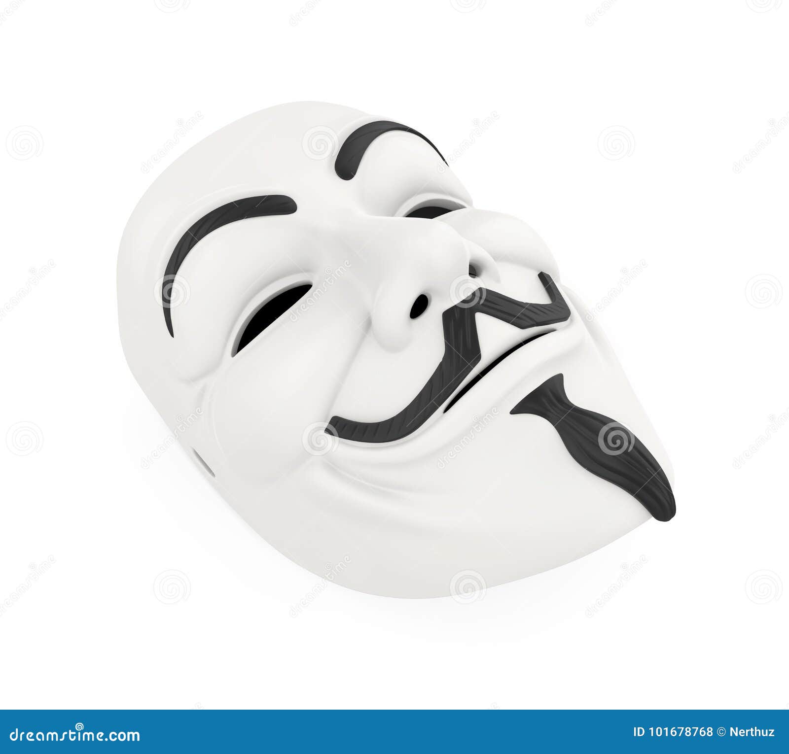 White Hacker Mask Isolated editorial stock photo. Illustration of ...