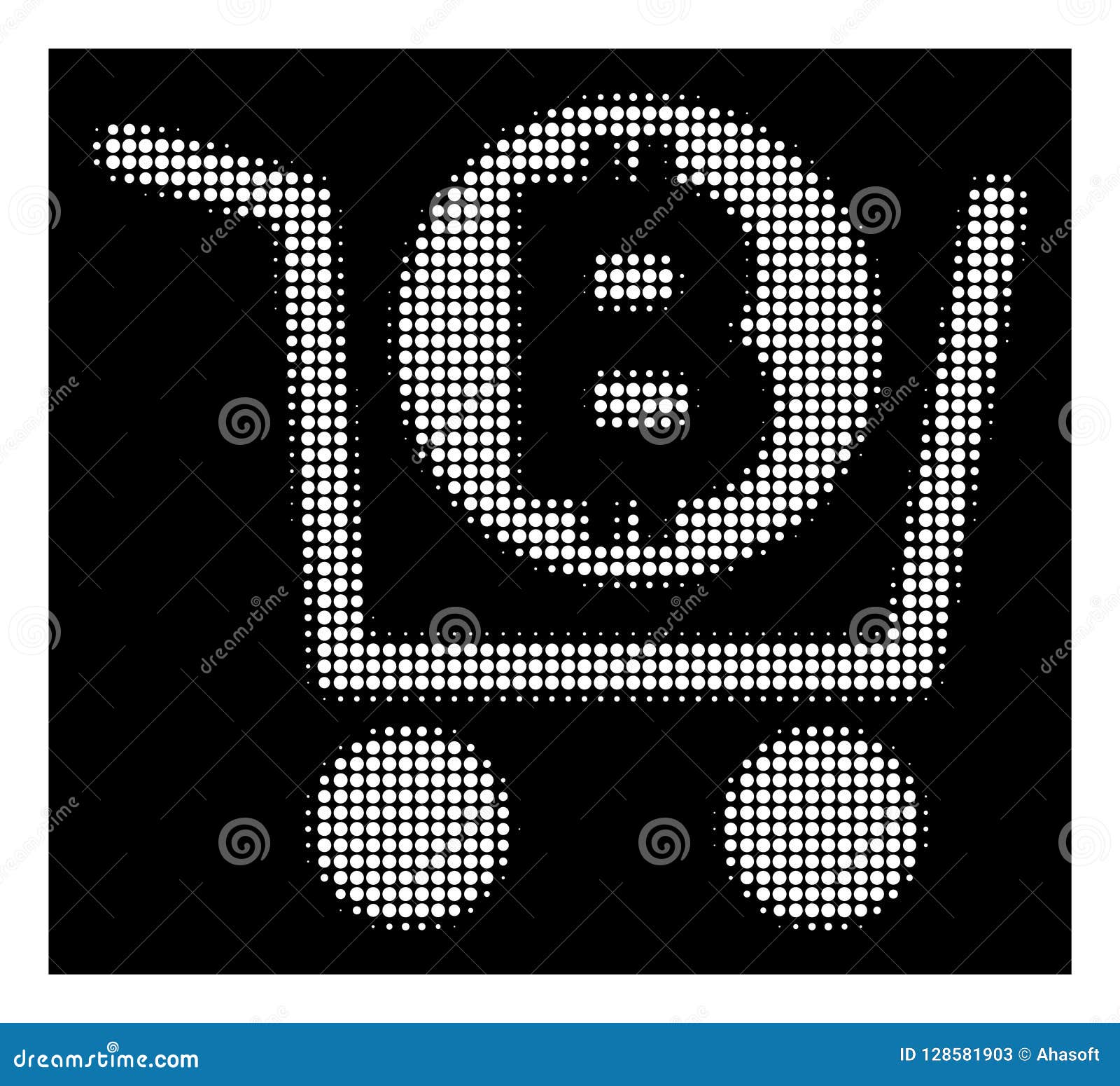 White Halftone Bitcoin Shopping Cart Icon Stock Vector - Illustration ... White Halftone Bitcoin Shopping Cart Icon Stock Vector - Illustration ...