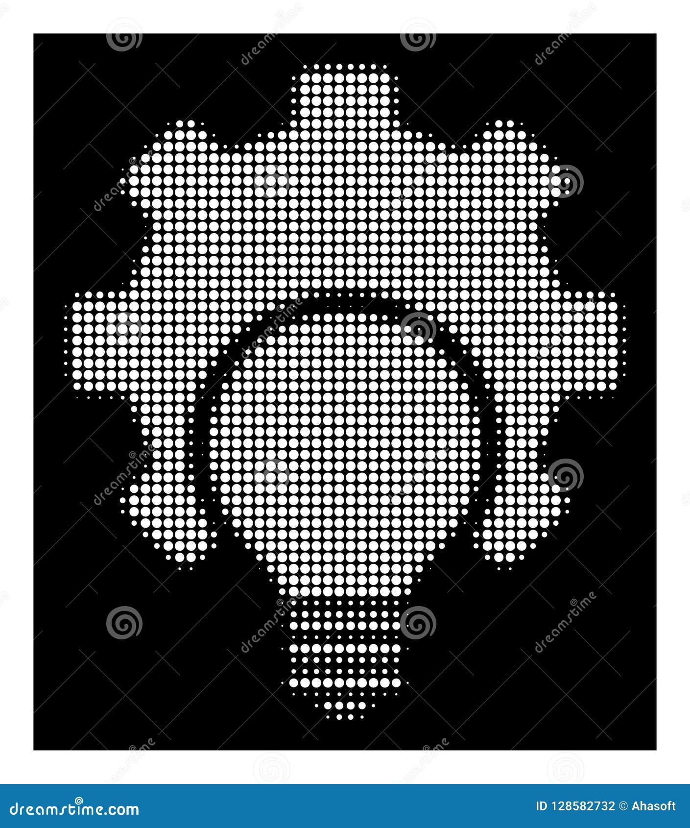 White Halftone Bulb Configuration Gear Icon Stock Vector - Illustration ... White Halftone Bulb Configuration Gear Icon Stock Vector - Illustration ...