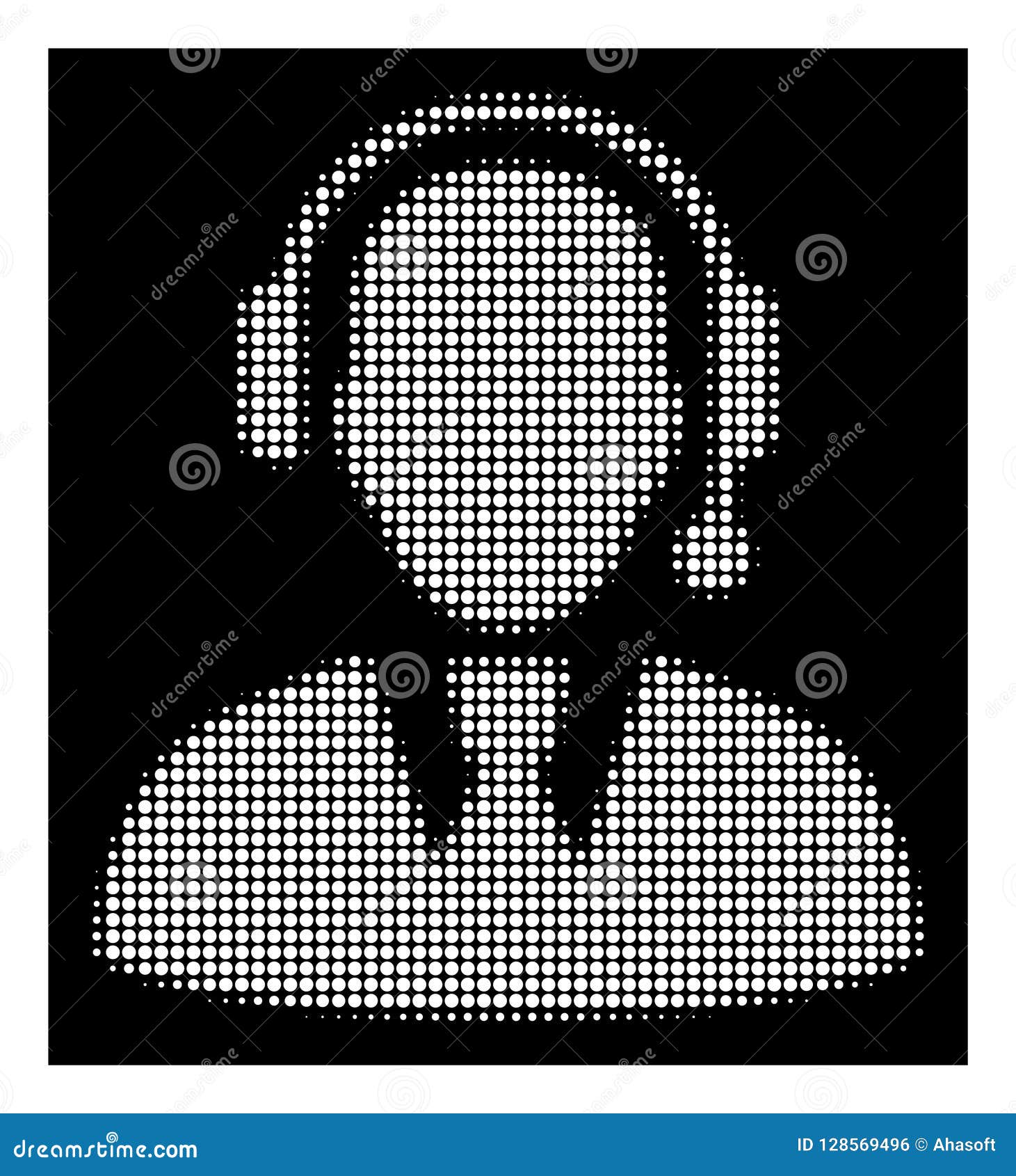 White Halftone Call Center Manager Icon Stock Vector - Illustration of ... White Halftone Call Center Manager Icon Stock Vector - Illustration of ...