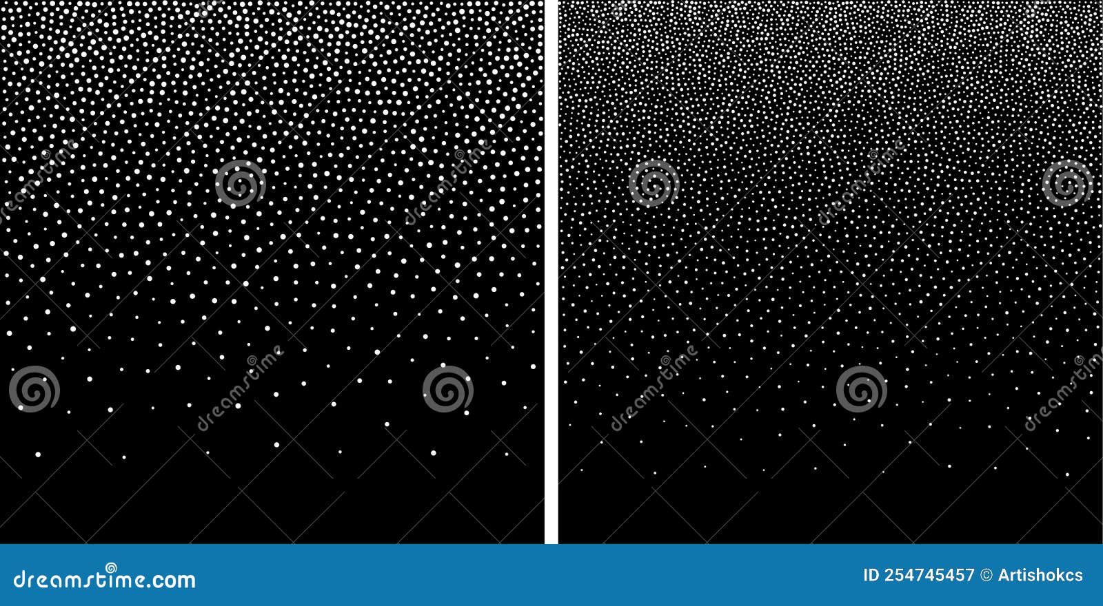 White Halftone Circle Dots Gradient Background Set Stock Vector ...