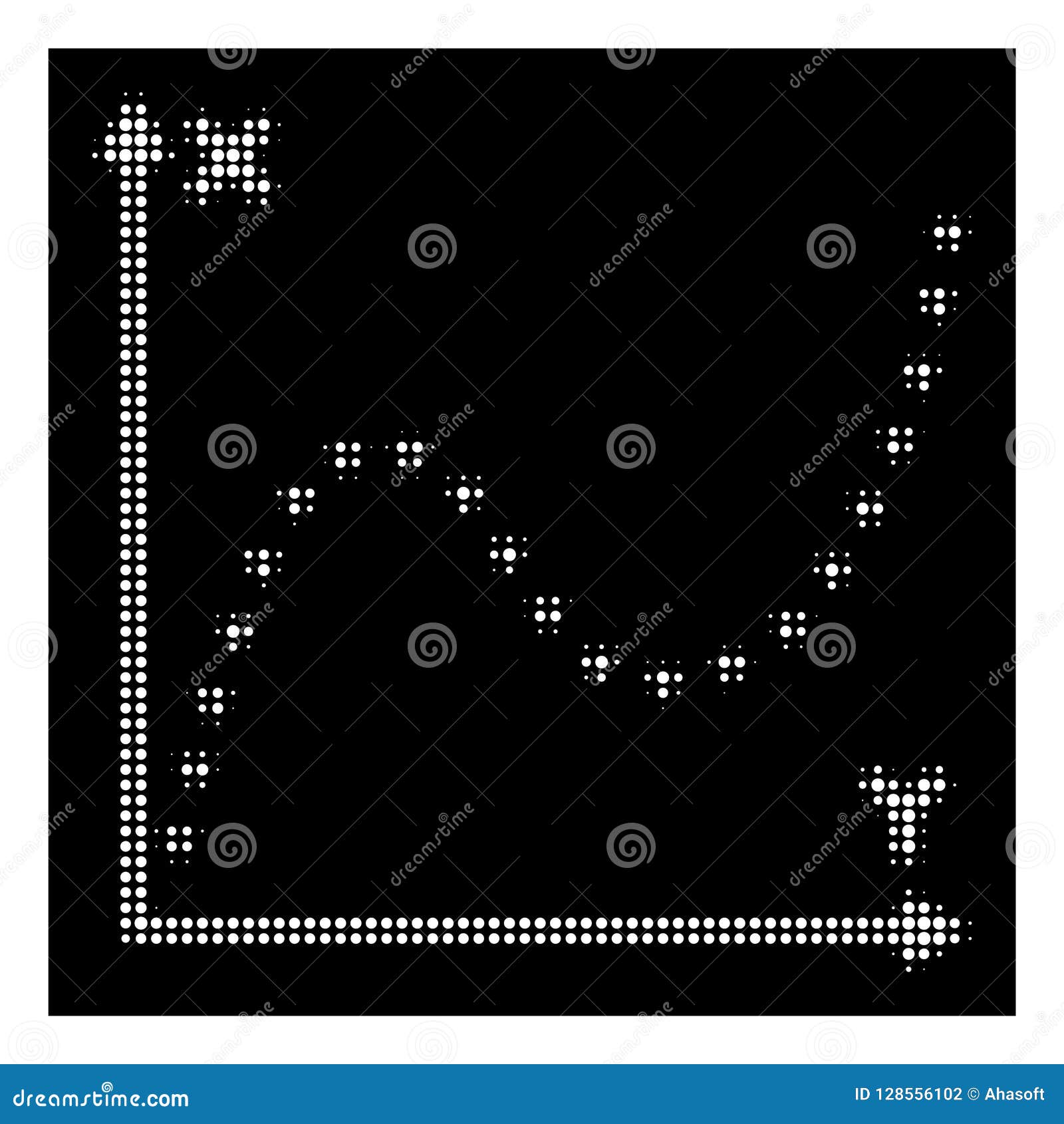 Dotted Graph Paper Background Plotting Dots Ruler Guide Grid ...