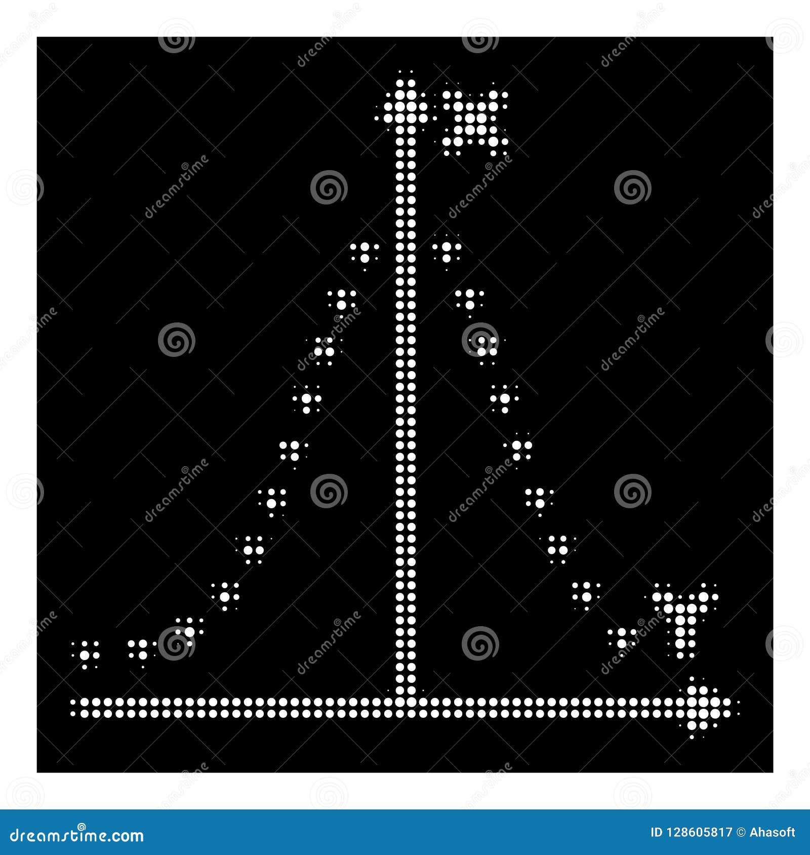 White Halftone Dotted Gauss Plot Icon Stock Vector - Illustration of ...