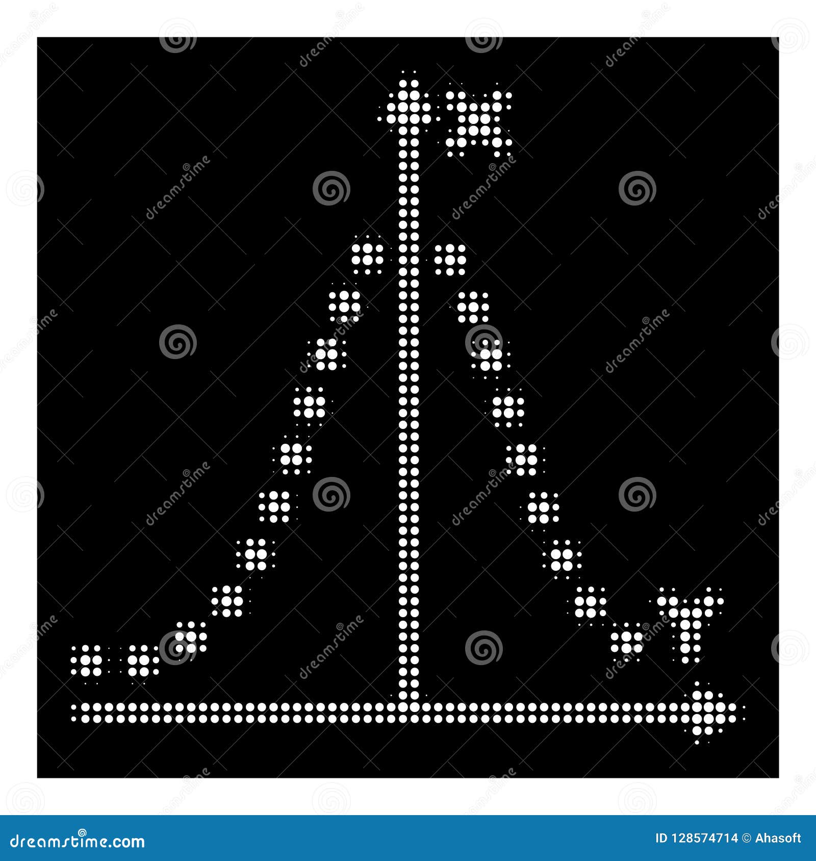 Gauss Plot Vector Mesh 2D Model And Triangle Mosaic Icon ...