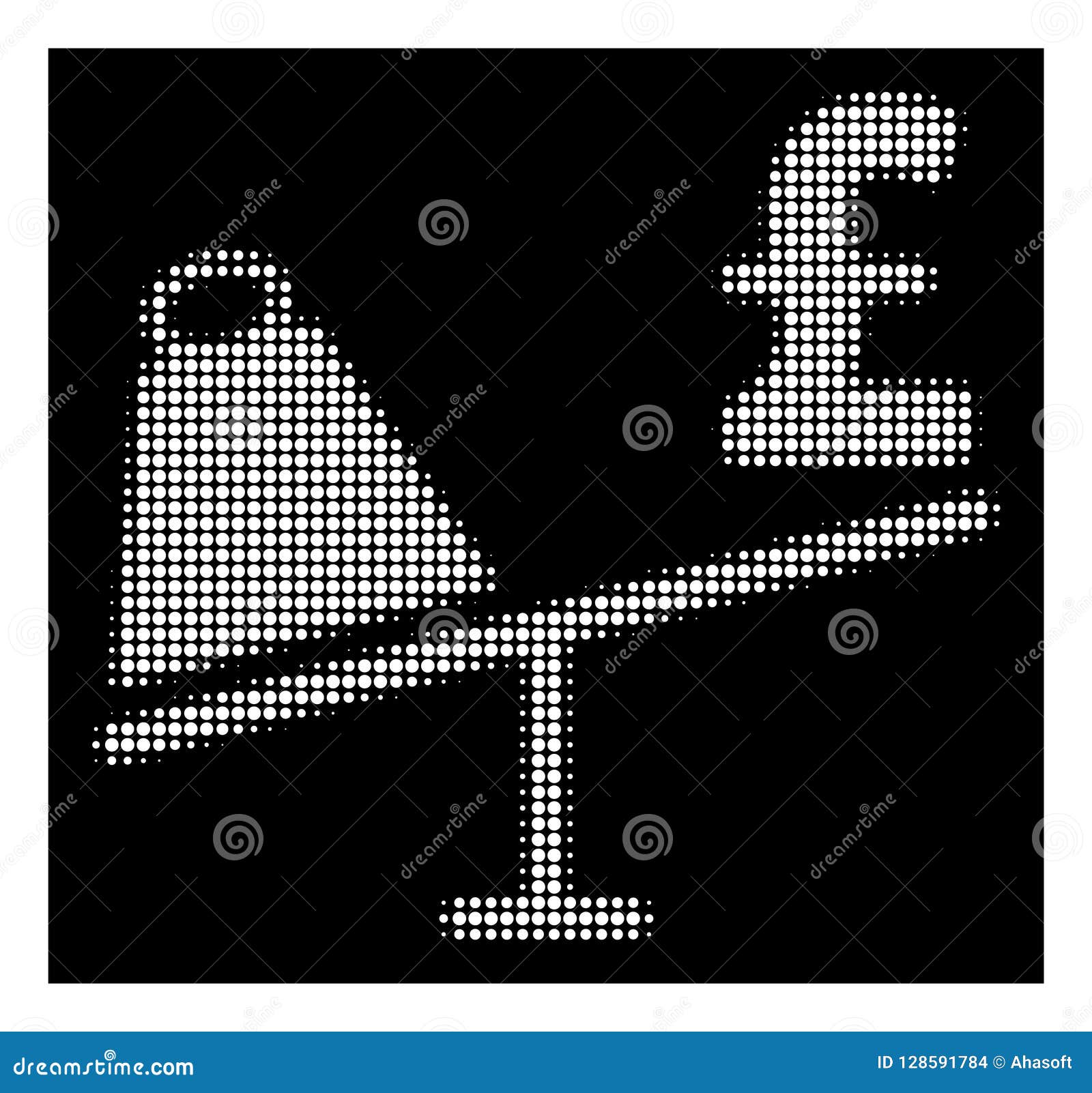 White Halftone Market Pound Price Swing Icon Stock Vector ... White Halftone Market Pound Price Swing Icon Stock Vector ...