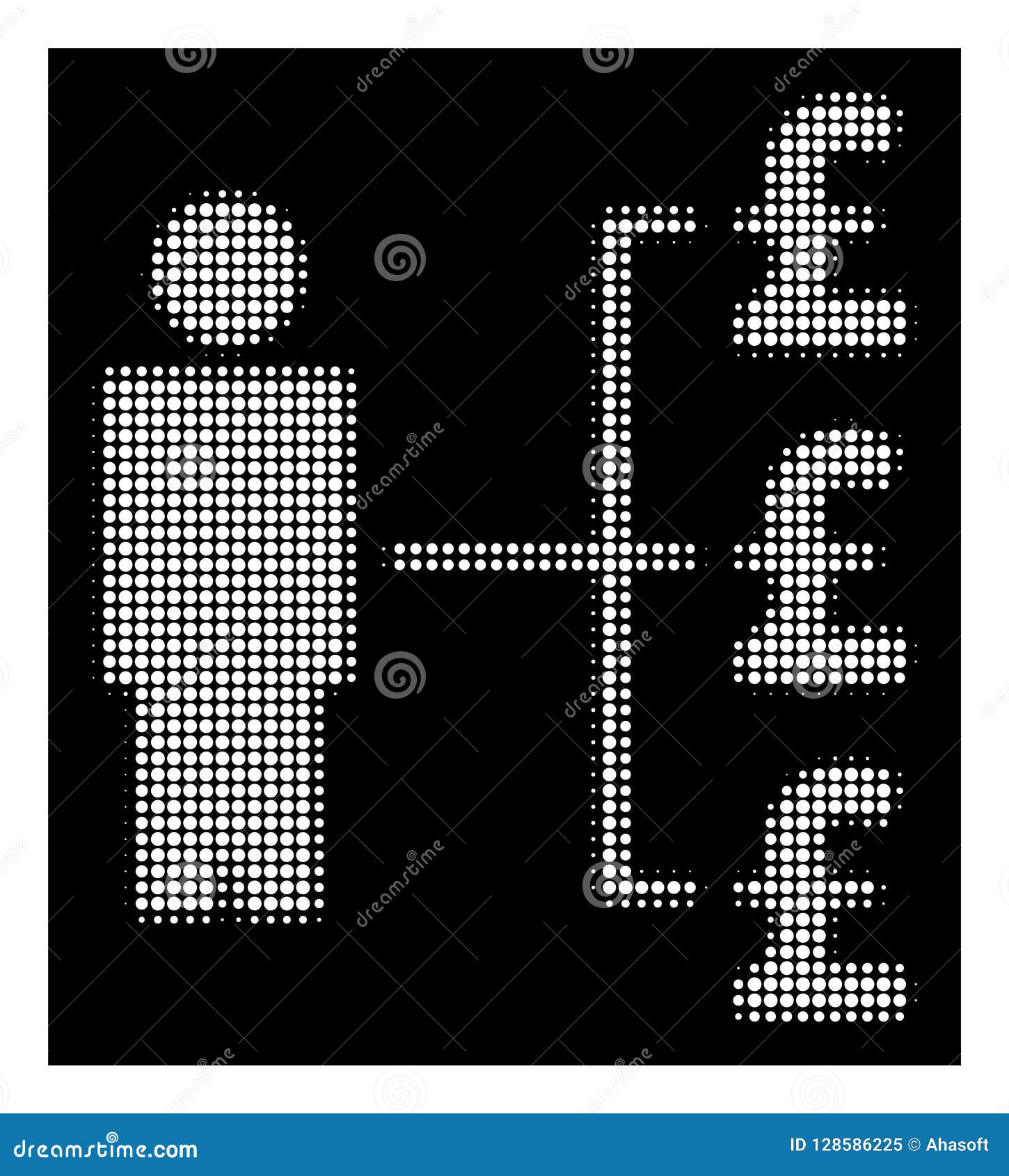 White Halftone Person Pound Payments Icon Stock Vector - Illustration ... White Halftone Person Pound Payments Icon Stock Vector - Illustration ...
