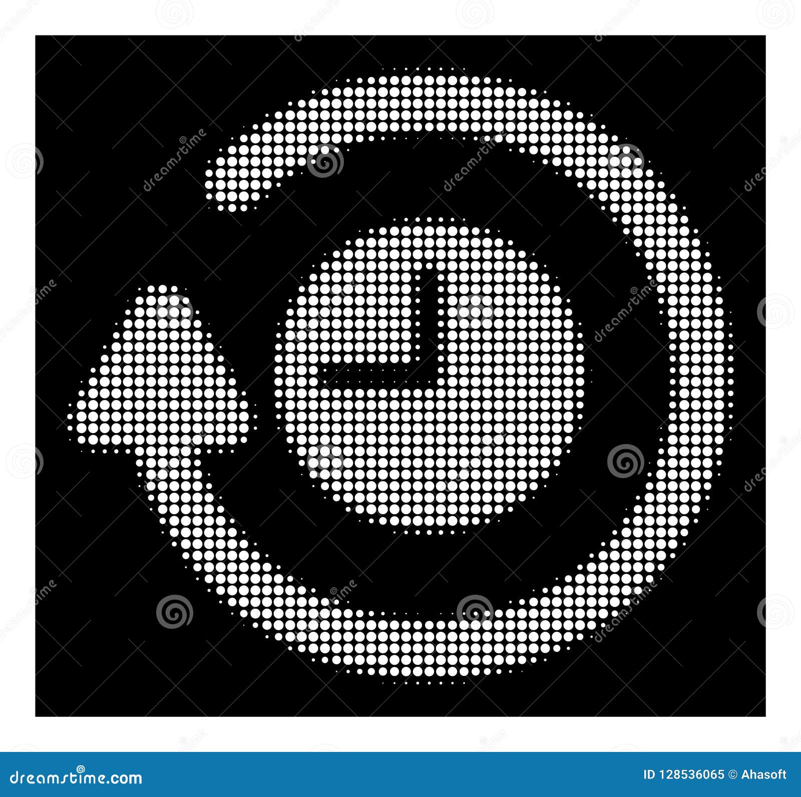 White Halftone Repeat Clock Icon Stock Vector - Illustration of cycle ... White Halftone Repeat Clock Icon Stock Vector - Illustration of cycle ...