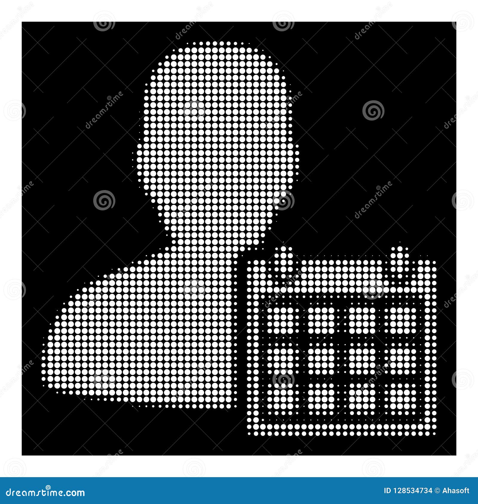 White Halftone User Schedule Icon Stock Vector - Illustration of date ... White Halftone User Schedule Icon Stock Vector - Illustration of date ...