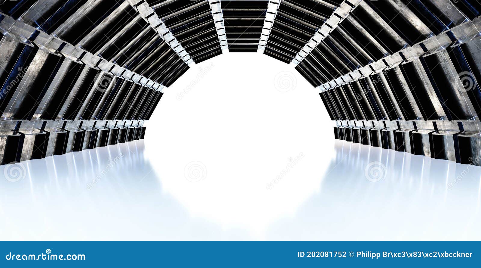 Dark Hall Technology Abstract Background 3d Render Illustration Stock ...