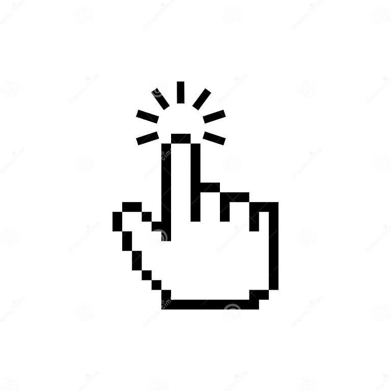White Hand Cursor for Computer. Stock Illustration - Illustration of ...