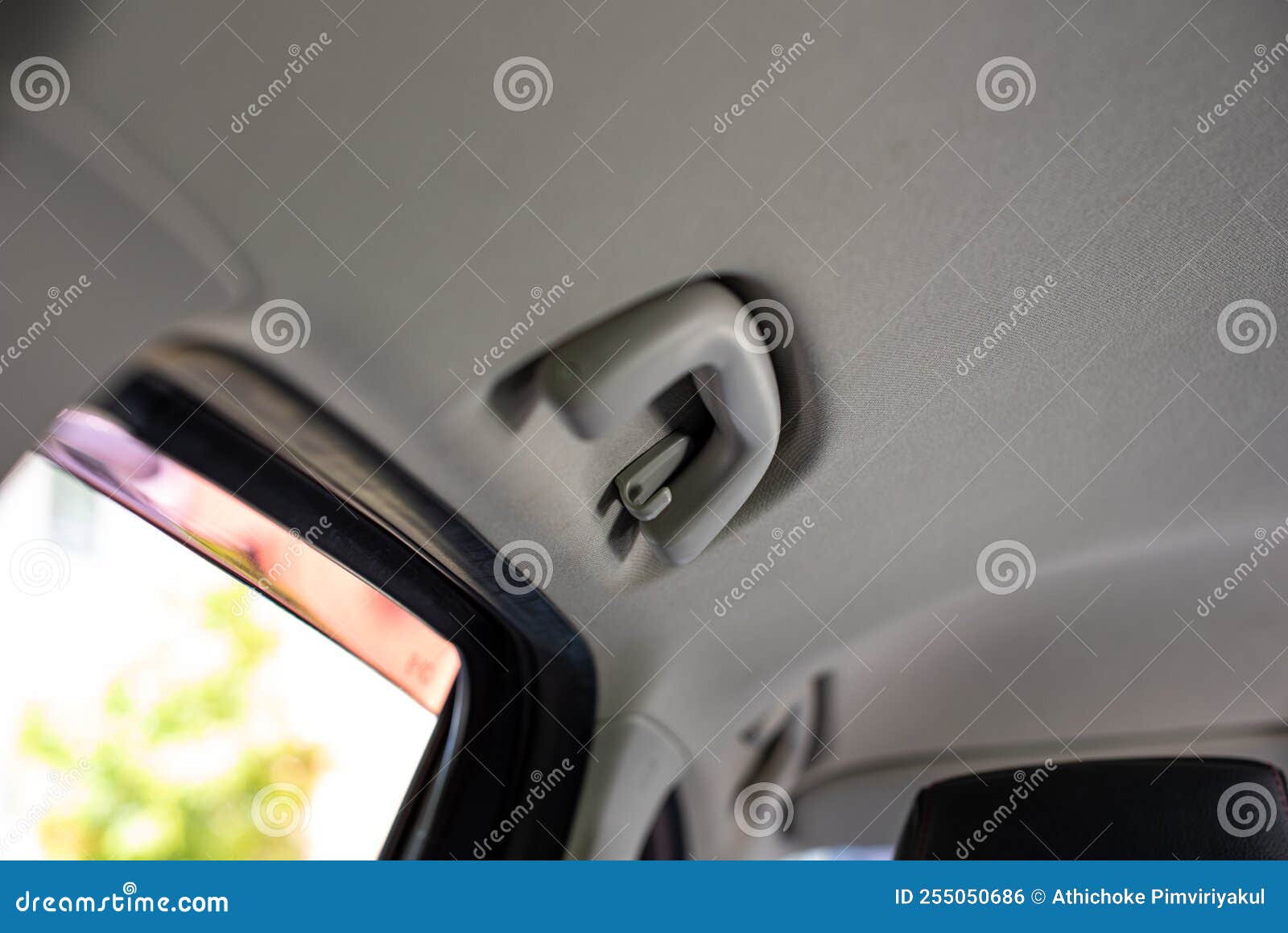 White Hand Grip from the Back Seat Stock Photo - Image of hold ...