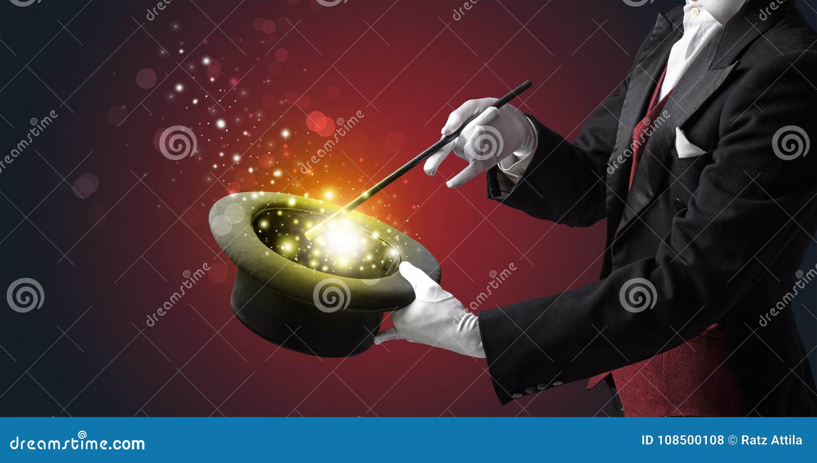 White Hand in Middle of Conjuring Stock Photo - Image of light ...