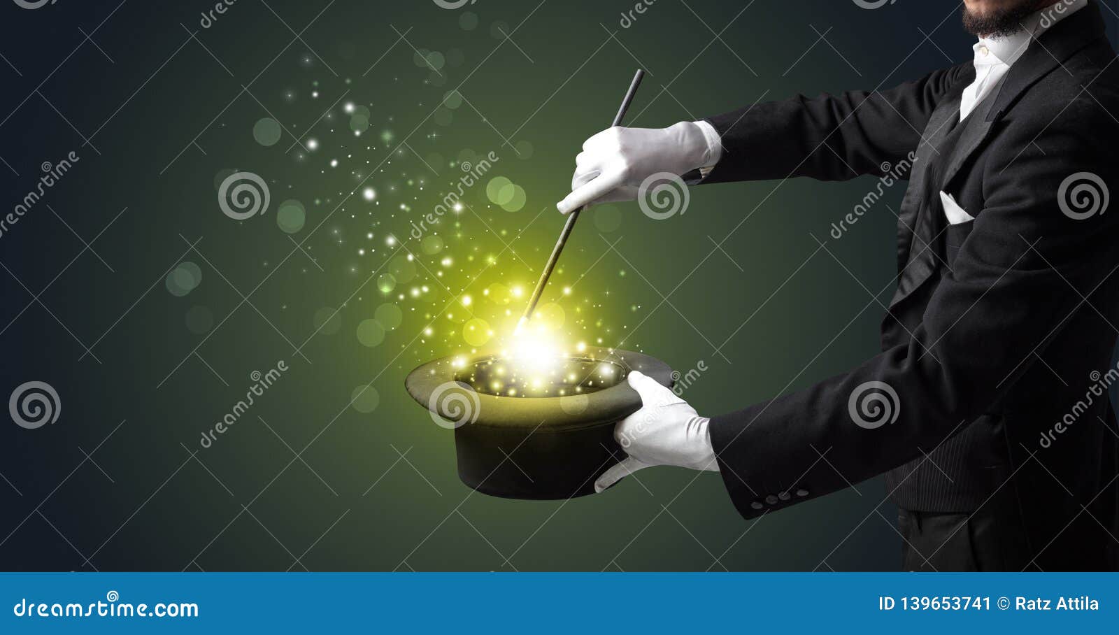 White Hand in Middle of Conjuring Stock Image - Image of conjurer ...