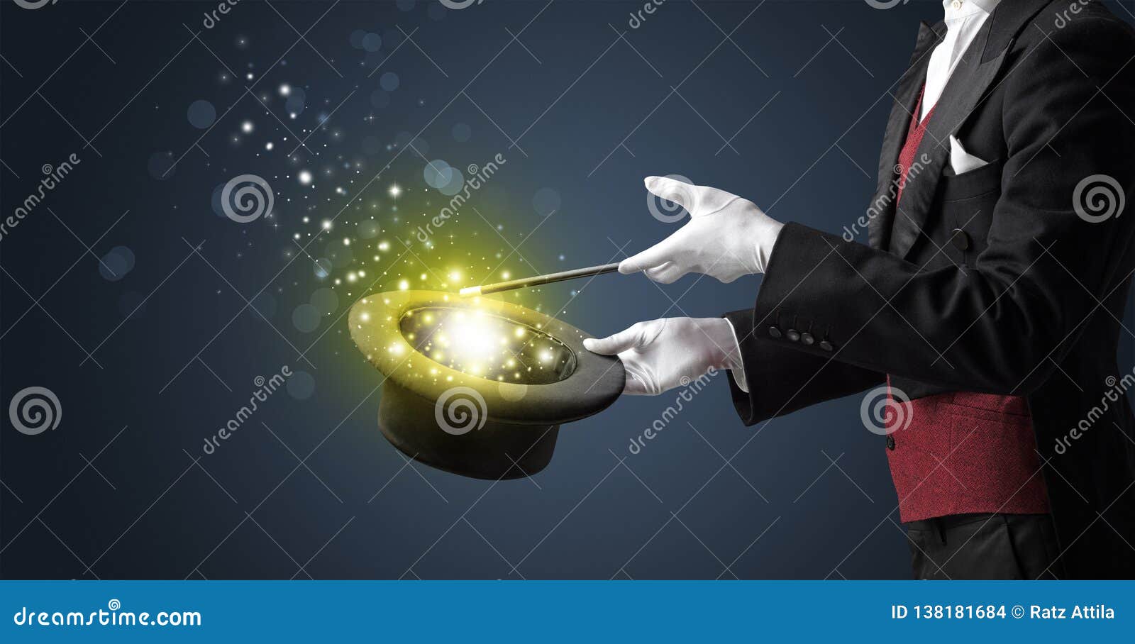 White Hand in Middle of Conjuring Stock Photo - Image of conjure ...