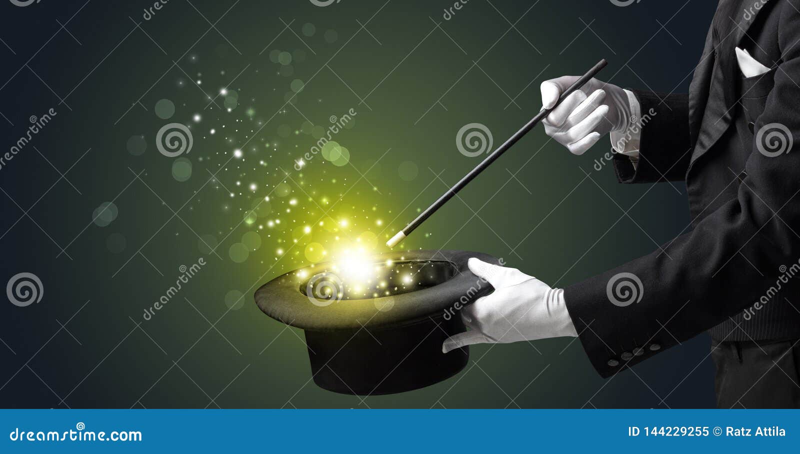 White Hand in Middle of Conjuring Stock Image - Image of entertainment ...