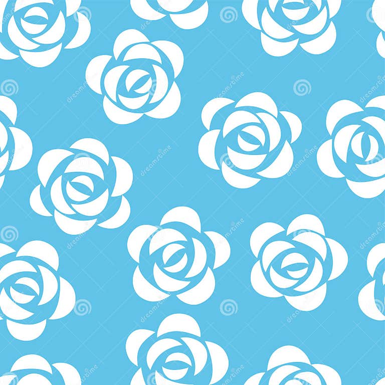 White Hand-painted Flower Pattern Variation Stock Illustration ...