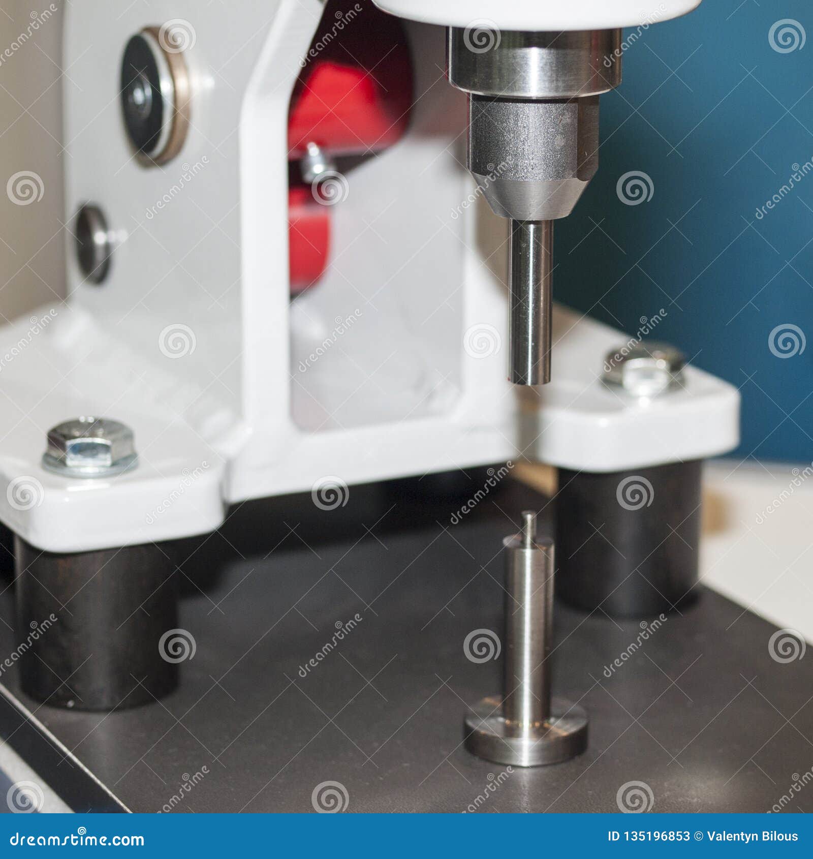 White Hand Press To Set Rivets on the Table Stock Image - Image of ...