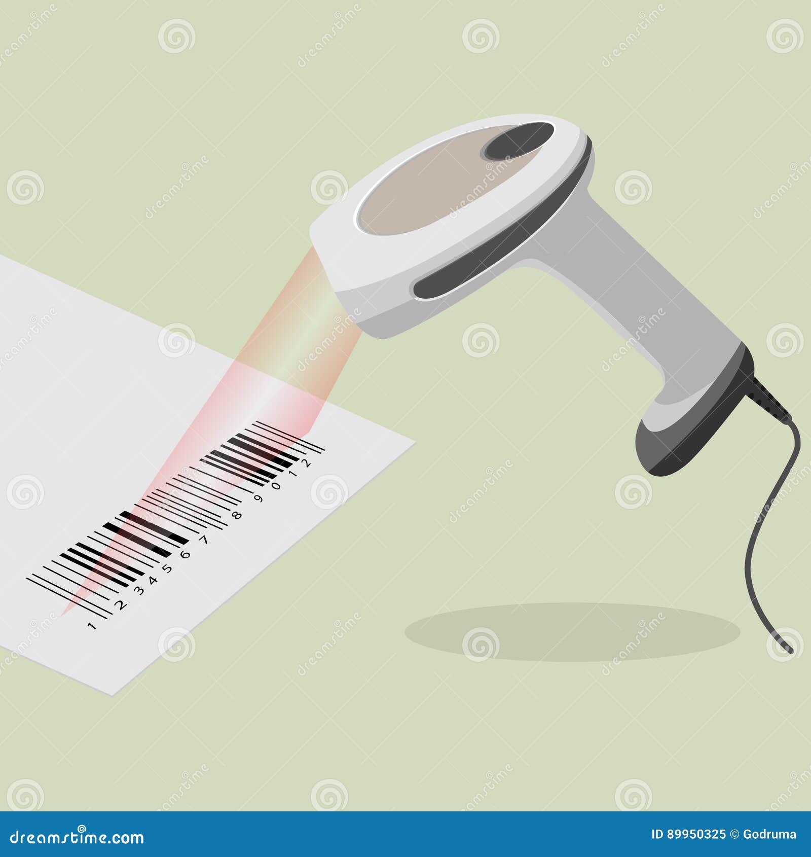 A Scanner For Scanning Of Bar Code Cartoon Vector | CartoonDealer.com ...