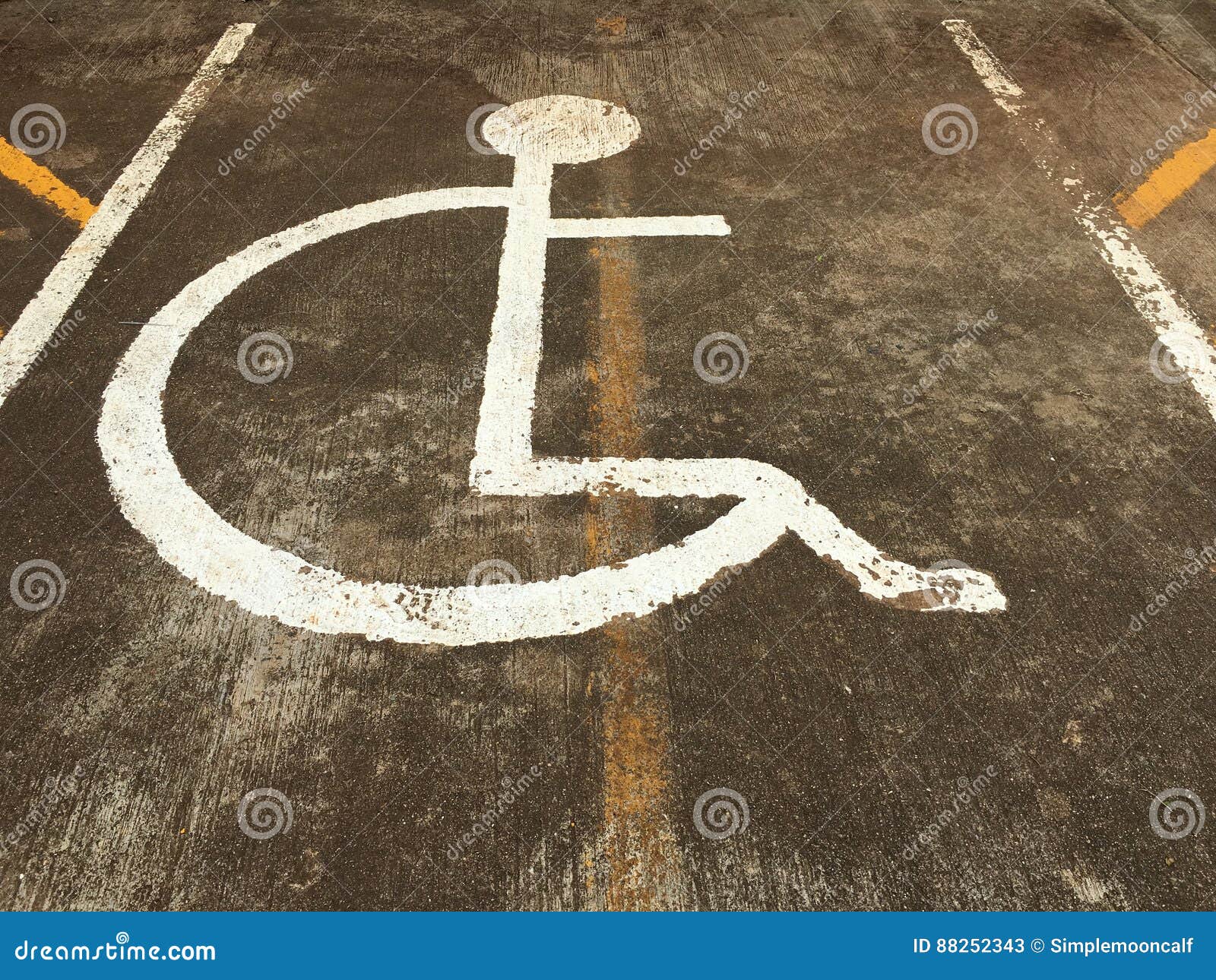 White handicapped symbol stock image. Image of disabled - 88252343