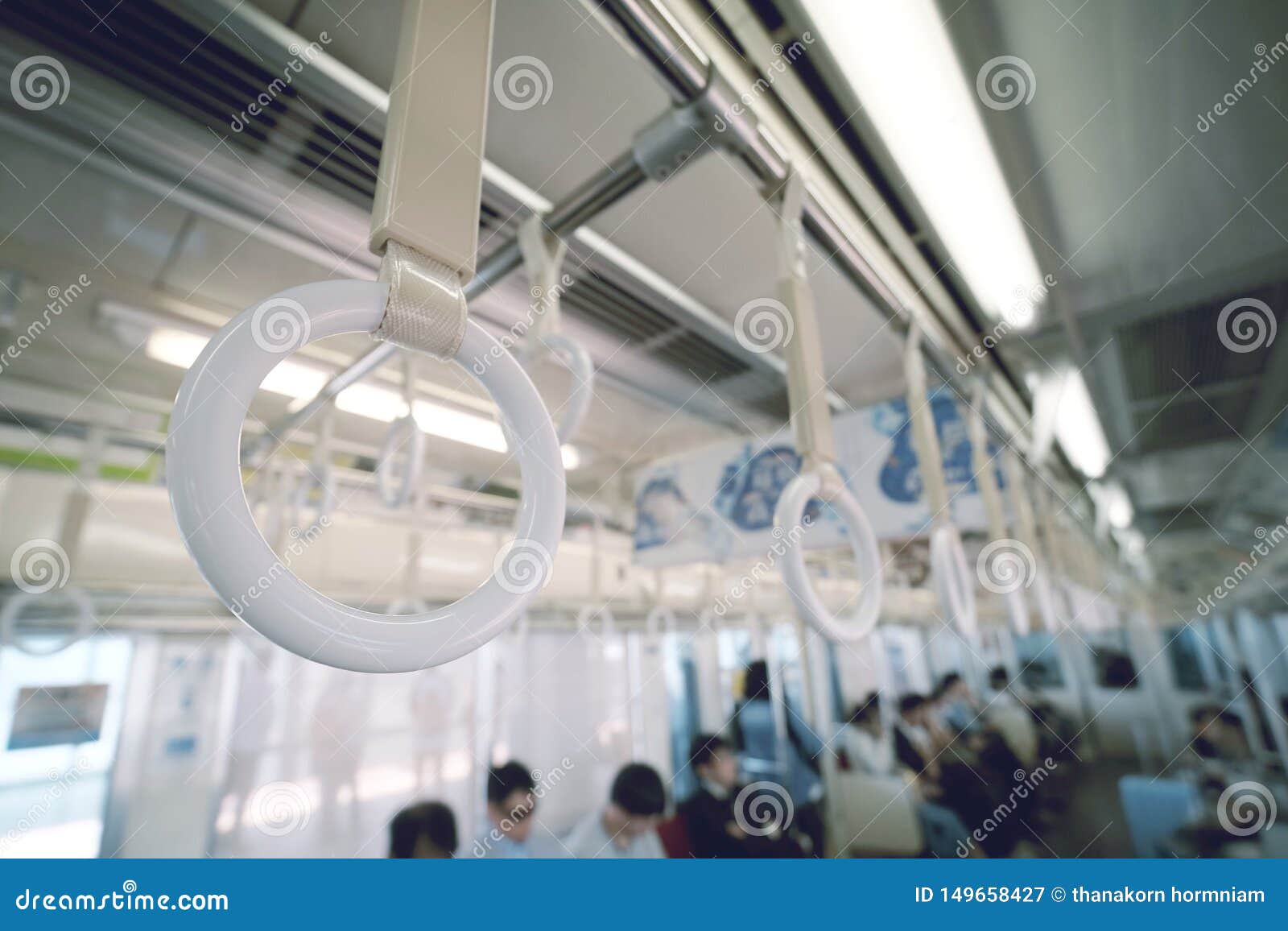 White Handrail in Subway Train Editorial Photography - Image of ...
