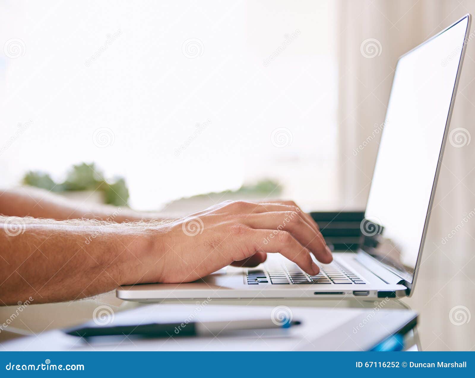 White Hands Busy Typing on a Laptop Computer Stock Photo - Image of ...