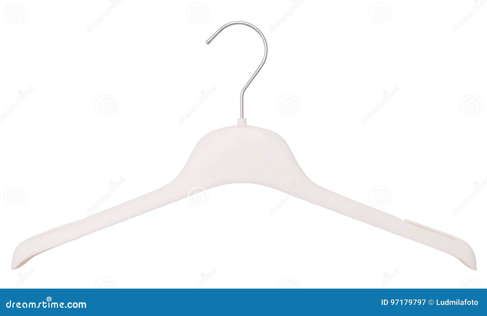 White Hanger for Clothes, Isolated on White, Single Object, Stock Image ...