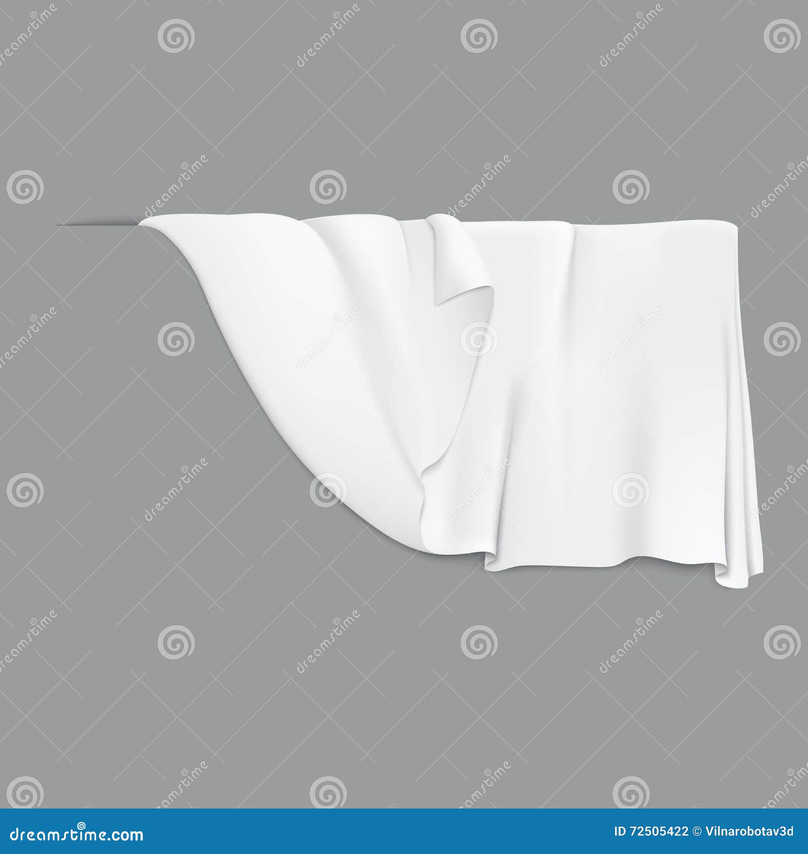 White hanging cloth. stock vector. Illustration of satin - 72505422