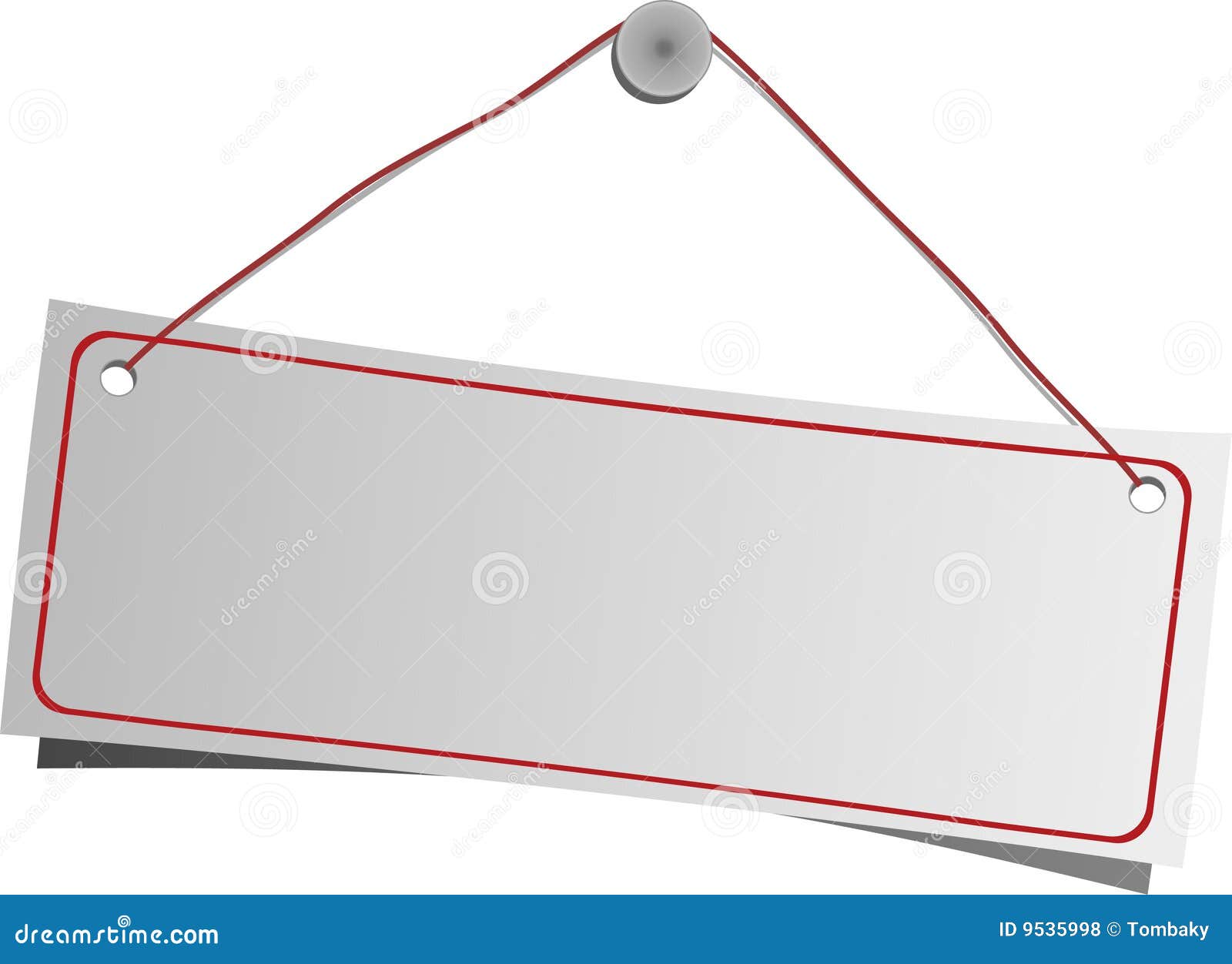 White hanging label stock vector. Illustration of sign - 9535998