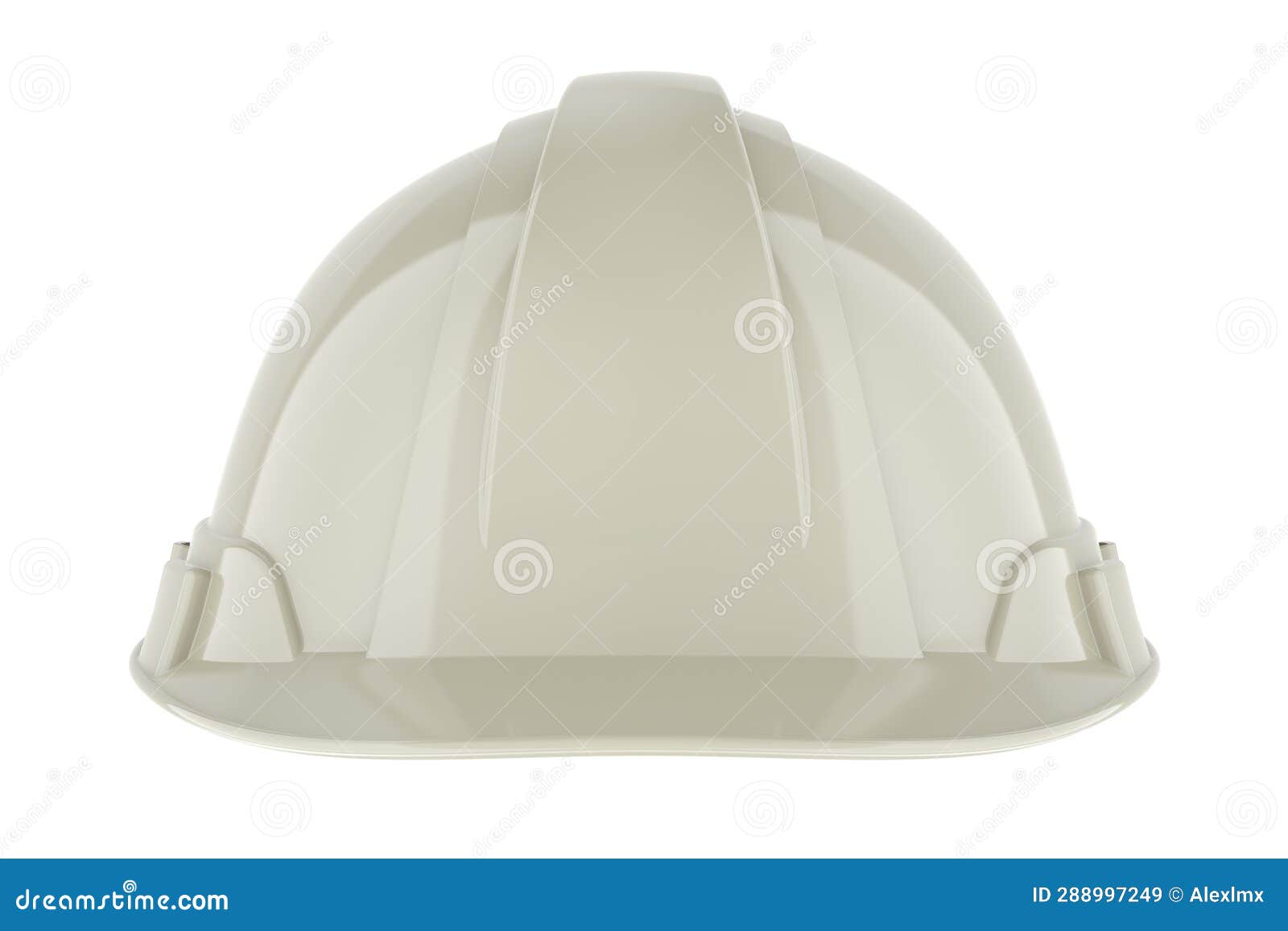 White Hard Hat, Front View. 3D Rendering Stock Illustration ...