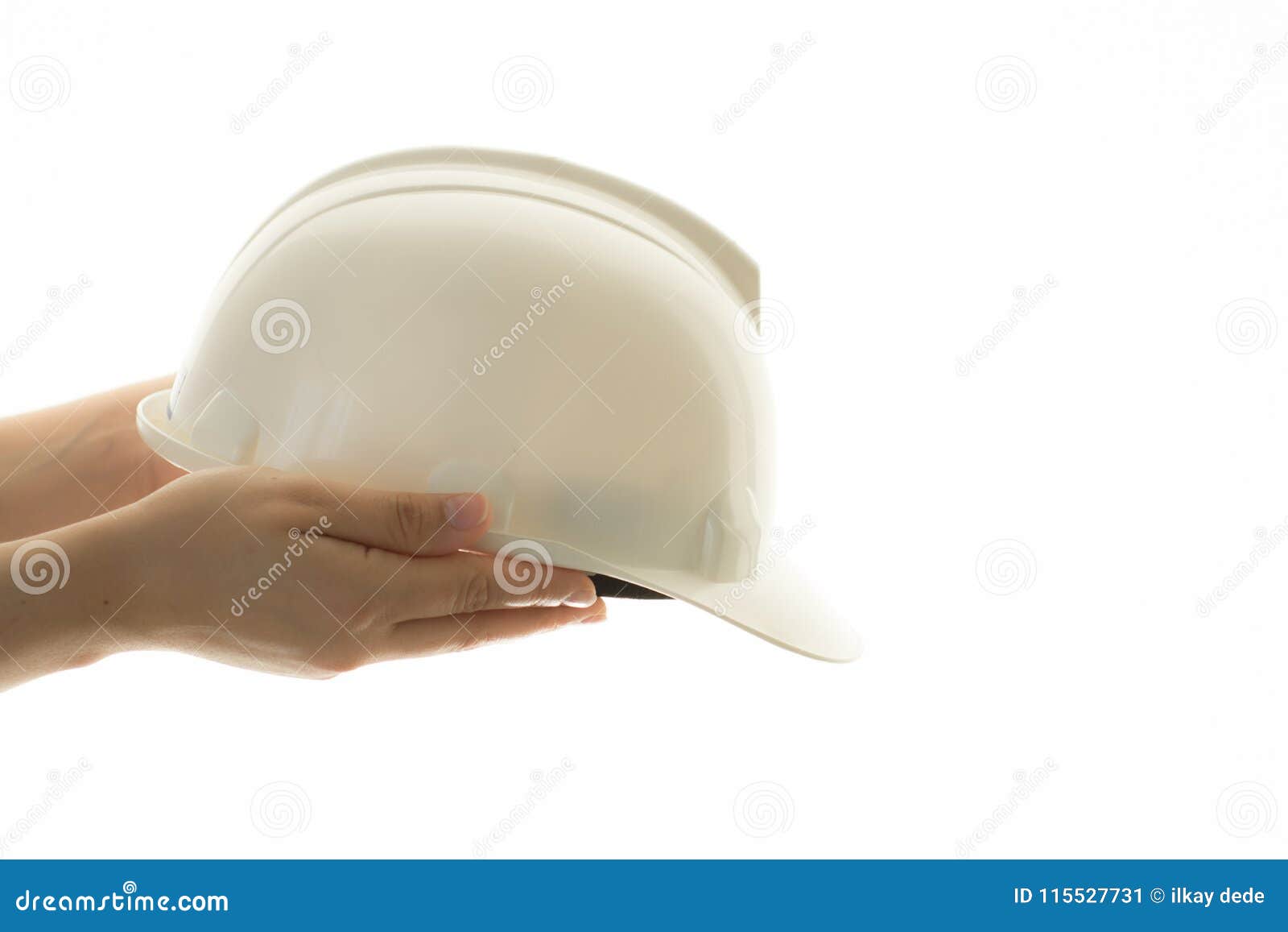 White Hard Hat stock image. Image of helmet, health - 115527731