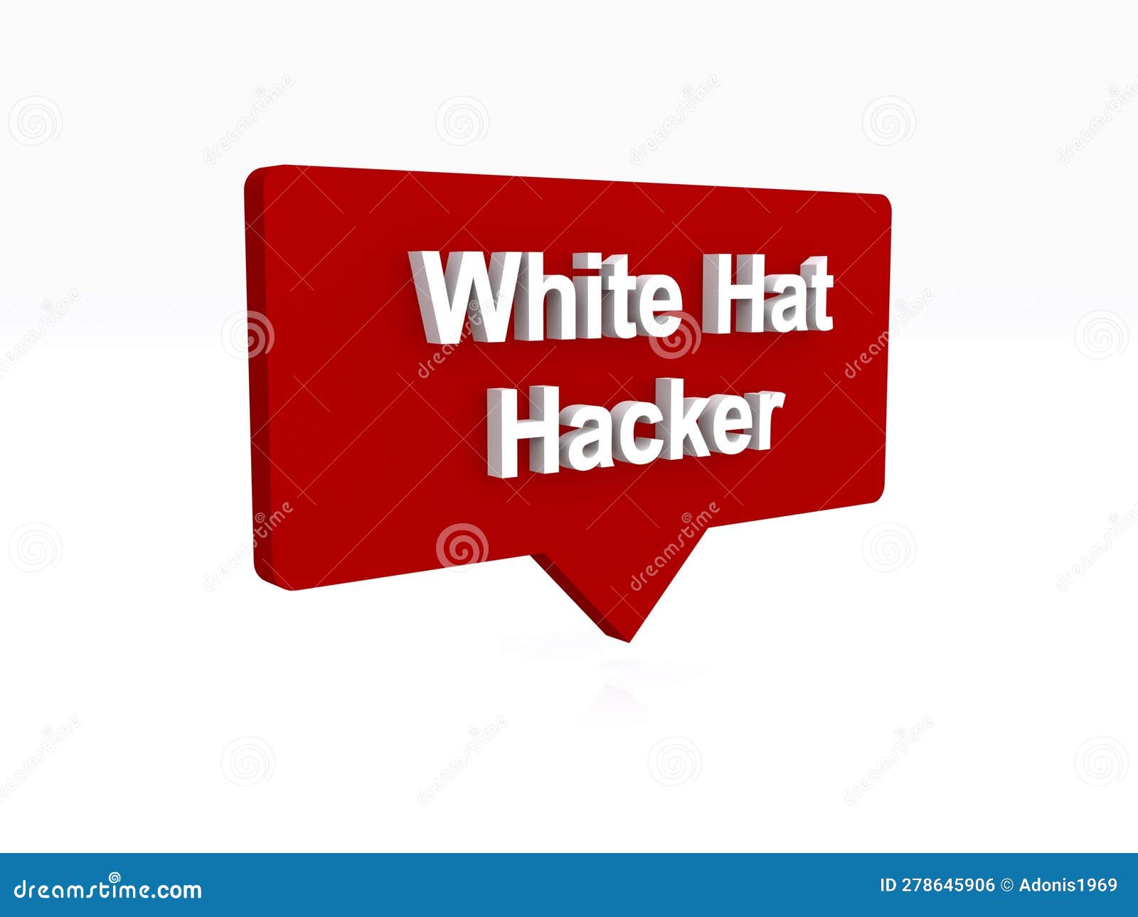 White Hat Hacker Speech Ballon on White Stock Illustration ...