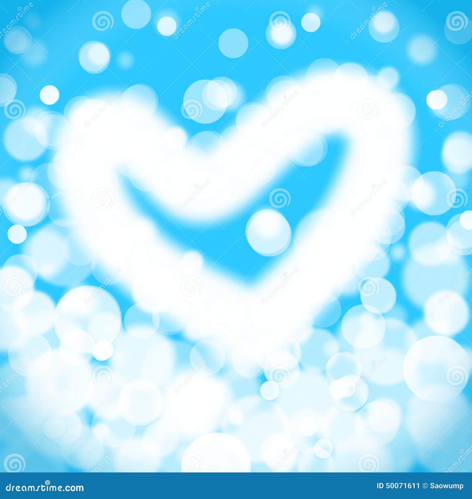 Light Blue Heart Background