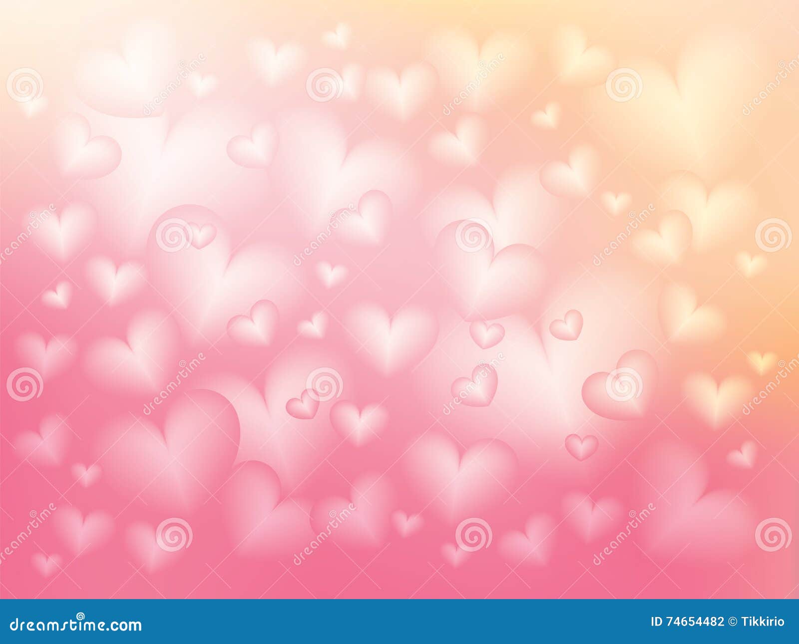 White Heart on Gradient Pink and Yellow Blur Background Stock Vector ...