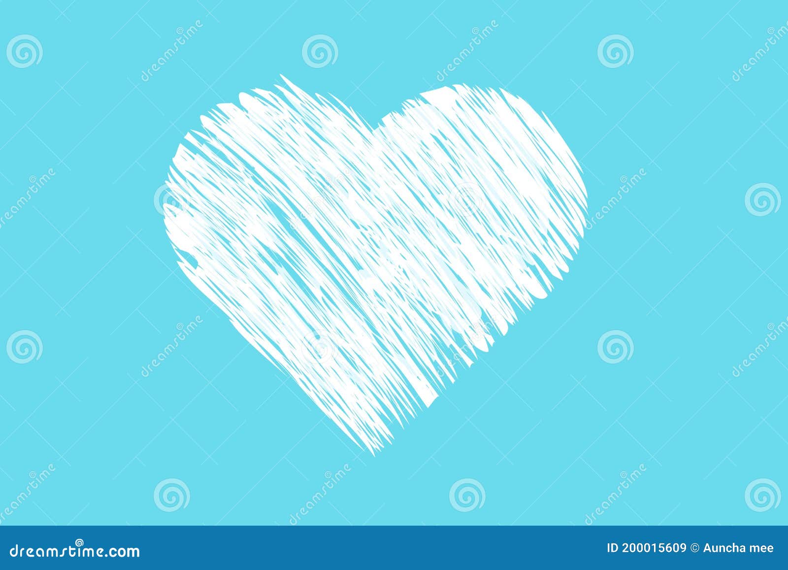 White Heart Logo Isolated on Blue Background. Stock Image - Image of ...