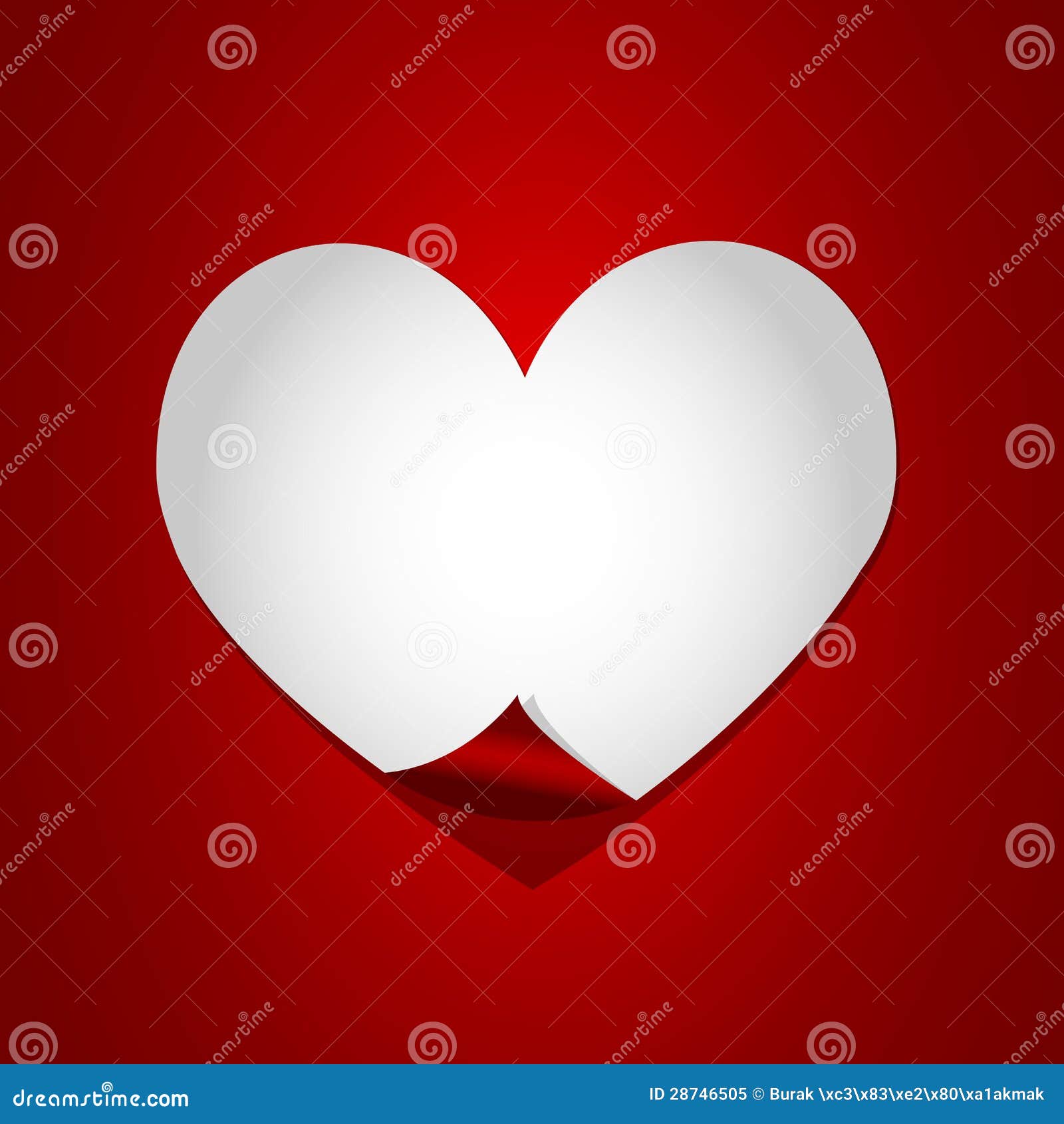 White heart paper stock vector. Illustration of marriage - 28746505