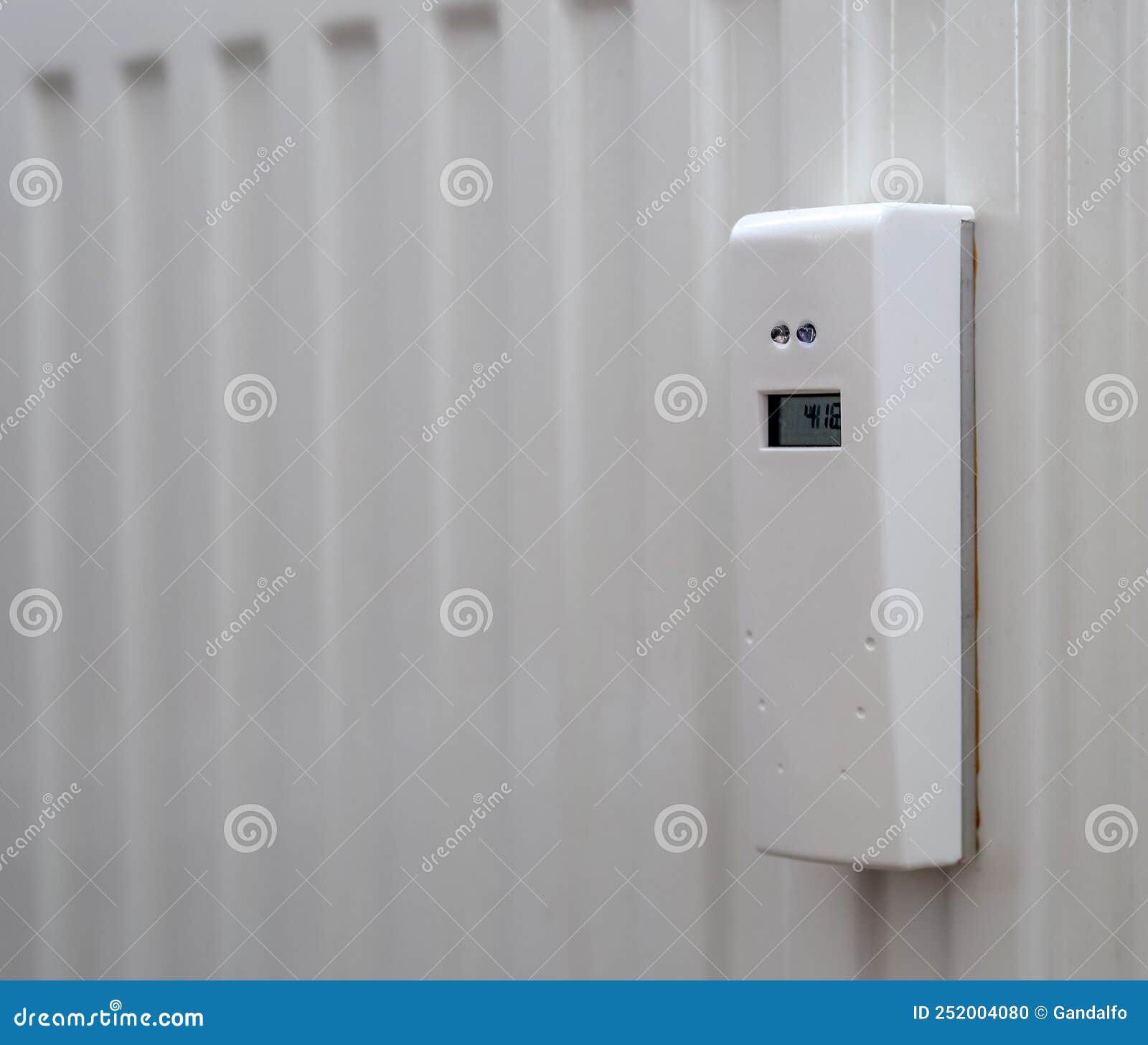 White Heat Meter Hanging on the Radiator Stock Photo - Image of energy ...
