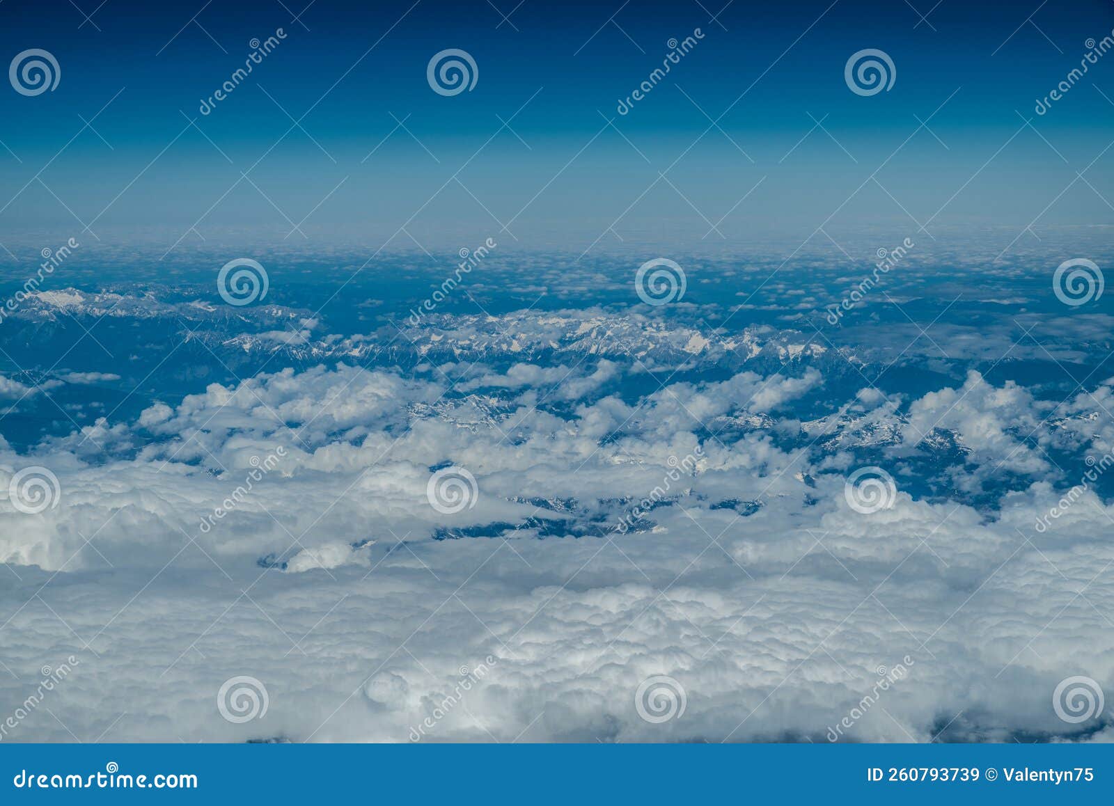 White Heavy Clouds in the Blue Sky. Panoramic Cloudscape Above the ...