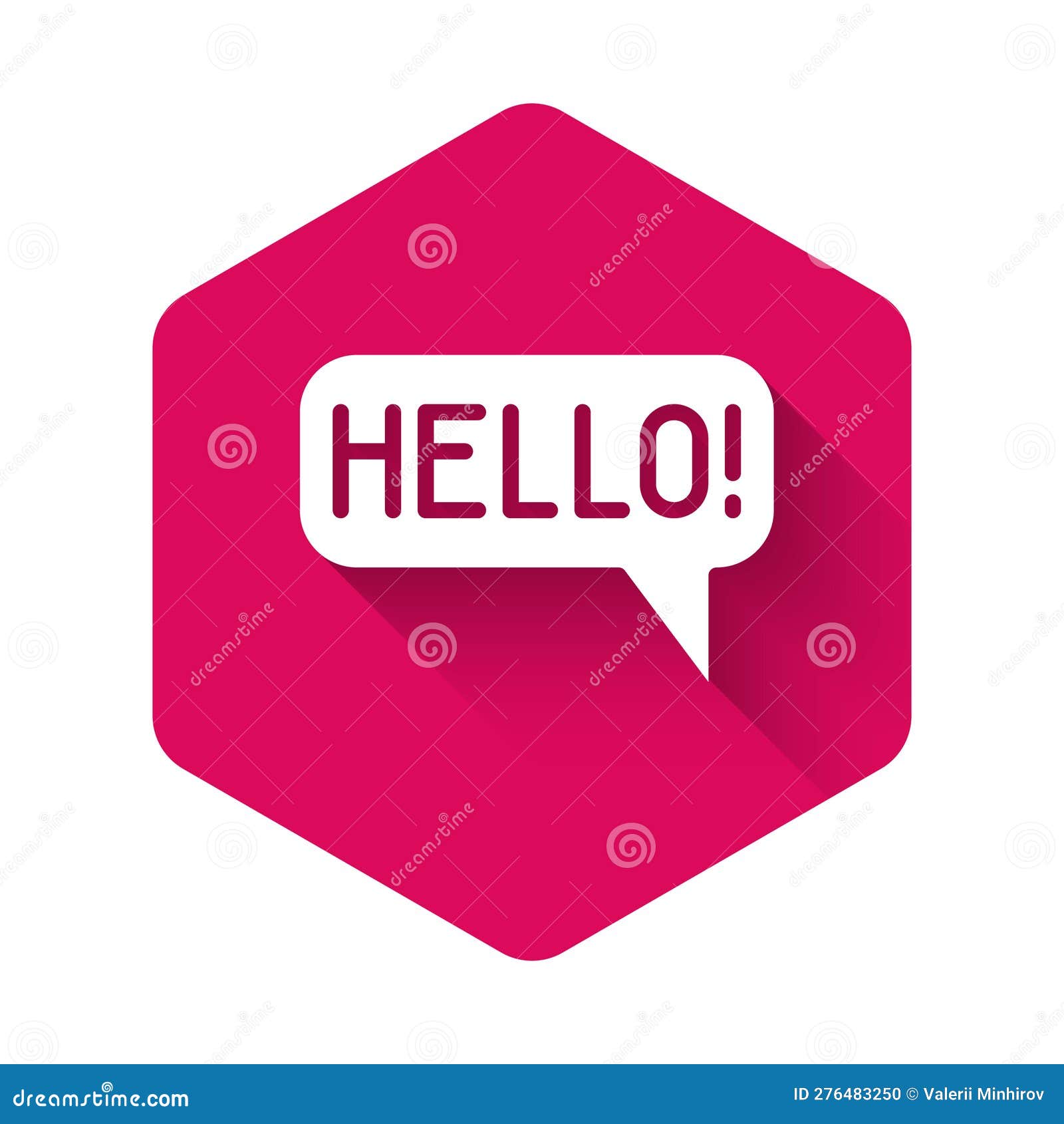 White Hello in Different Languages Icon Isolated with Long Shadow ...